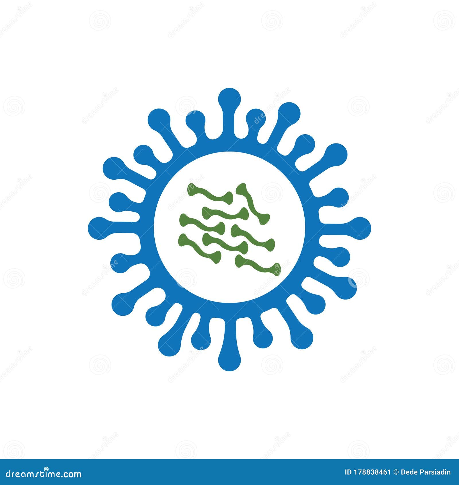 Bacteria, Microbes and Viruses Logo Vector Icon Illustration Design ...