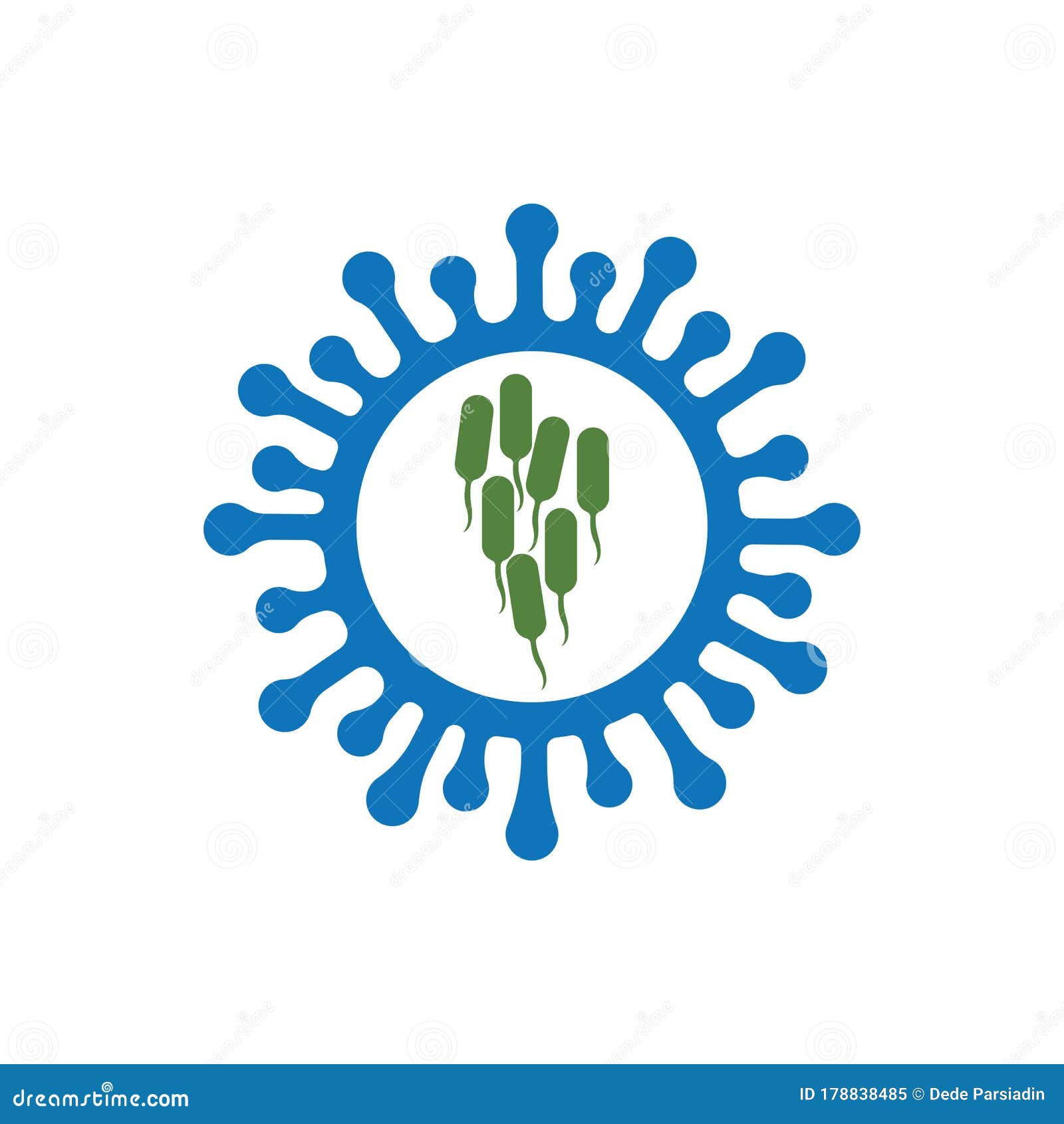 Bacteria, Microbes and Viruses Logo Vector Icon Illustration Design ...