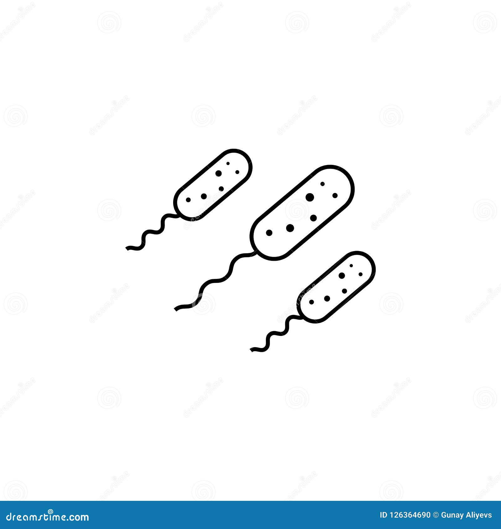Bacteria, Microorganisms Concept Line Icon. Simple Element Illustration ...
