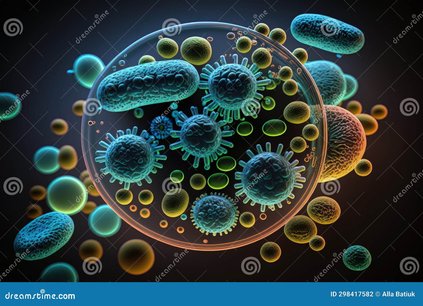 Bacteria, Microscopic Unicellular Organisms, Microorganism, Under ...