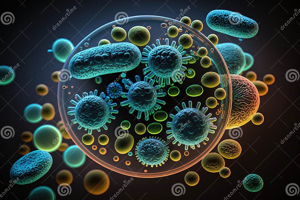 Bacteria, Microscopic Unicellular Organisms, Microorganism, Under ...