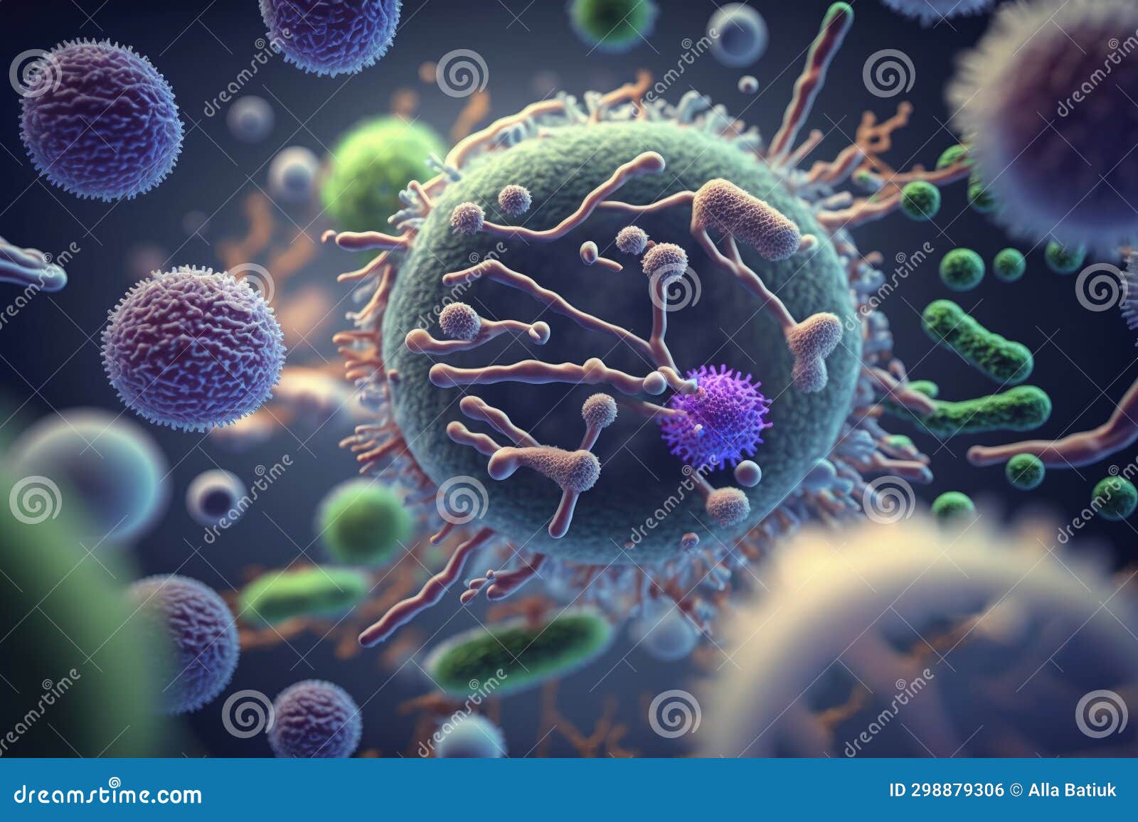 Bacteria, Microscopic Unicellular Organisms, Microorganism, Under ...