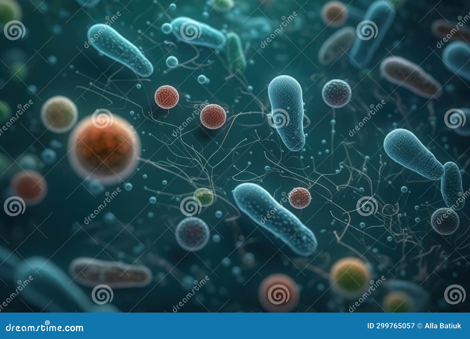 Bacteria, Microscopic Unicellular Organisms, Microorganism, Under ...