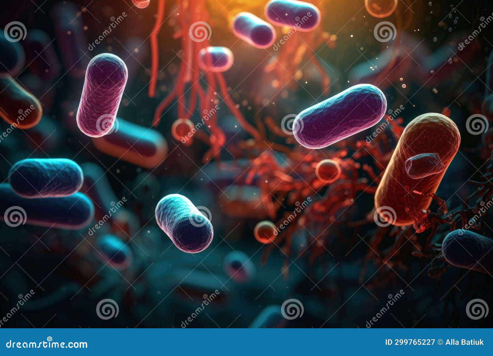 Bacteria, Microscopic Unicellular Organisms, Microorganism, Under ...