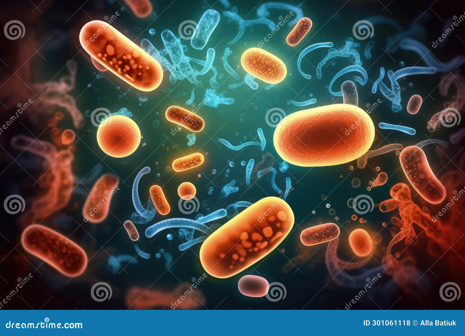 Bacteria, Microscopic Unicellular Organisms, Microorganism, Under ...