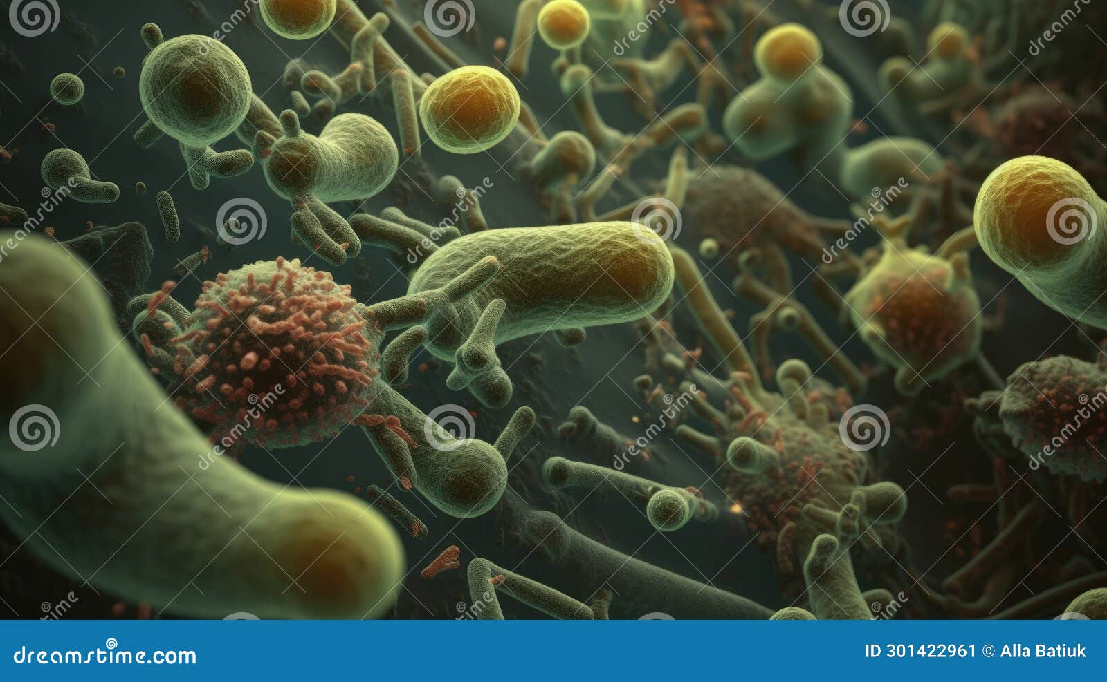 Bacteria, Microscopic Unicellular Organisms, Microorganism, Under ...