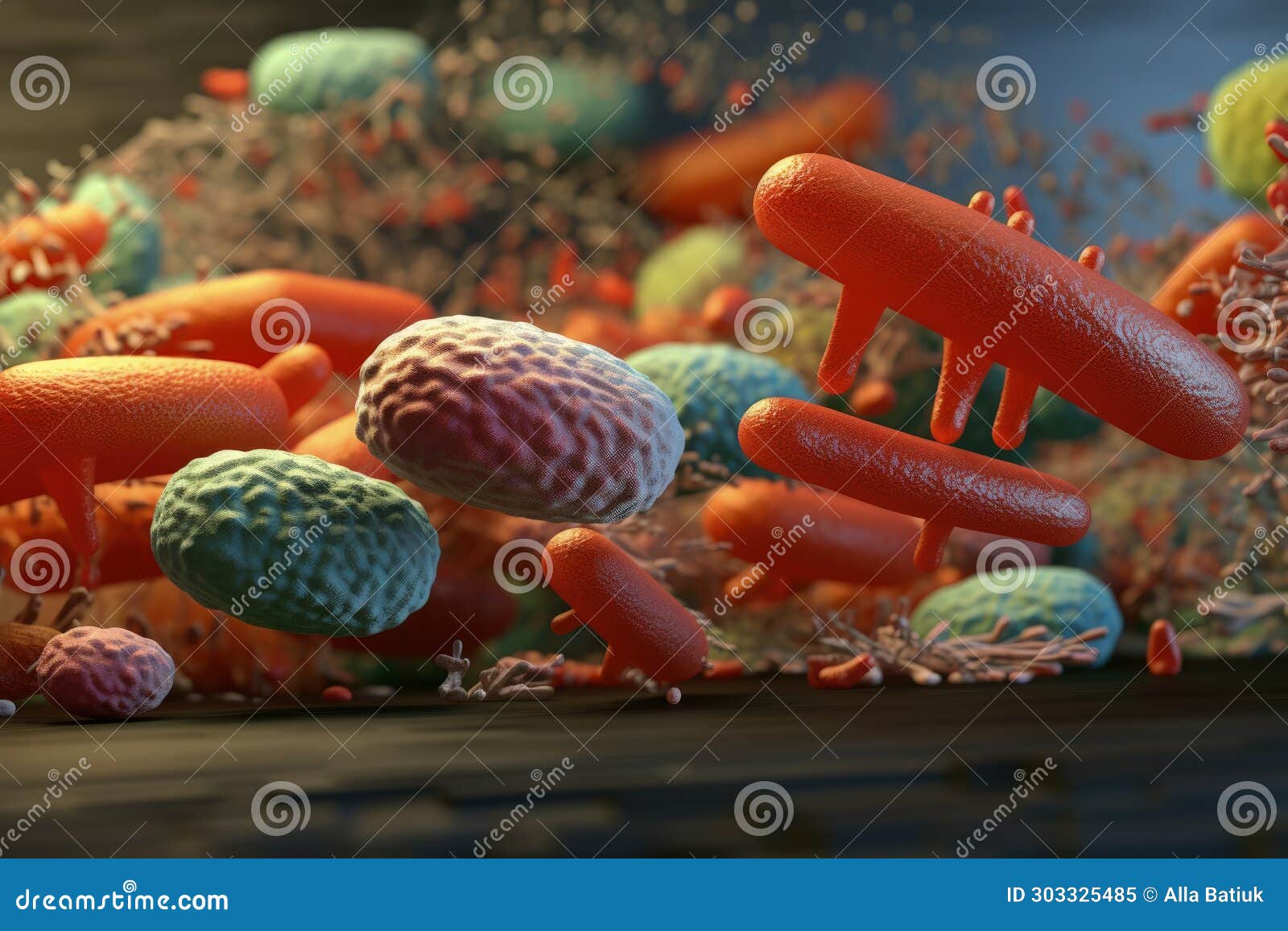 Bacteria, Microscopic Unicellular Organisms, Microorganism, Under ...