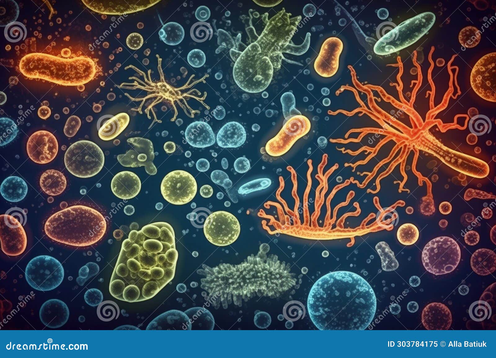 Bacteria, Microscopic Unicellular Organisms, Microorganism, Under ...