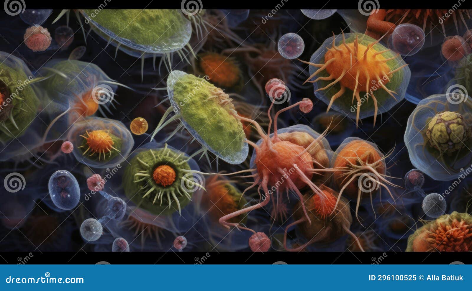 Bacteria, Microscopic Unicellular Organisms, Microorganism, Under ...