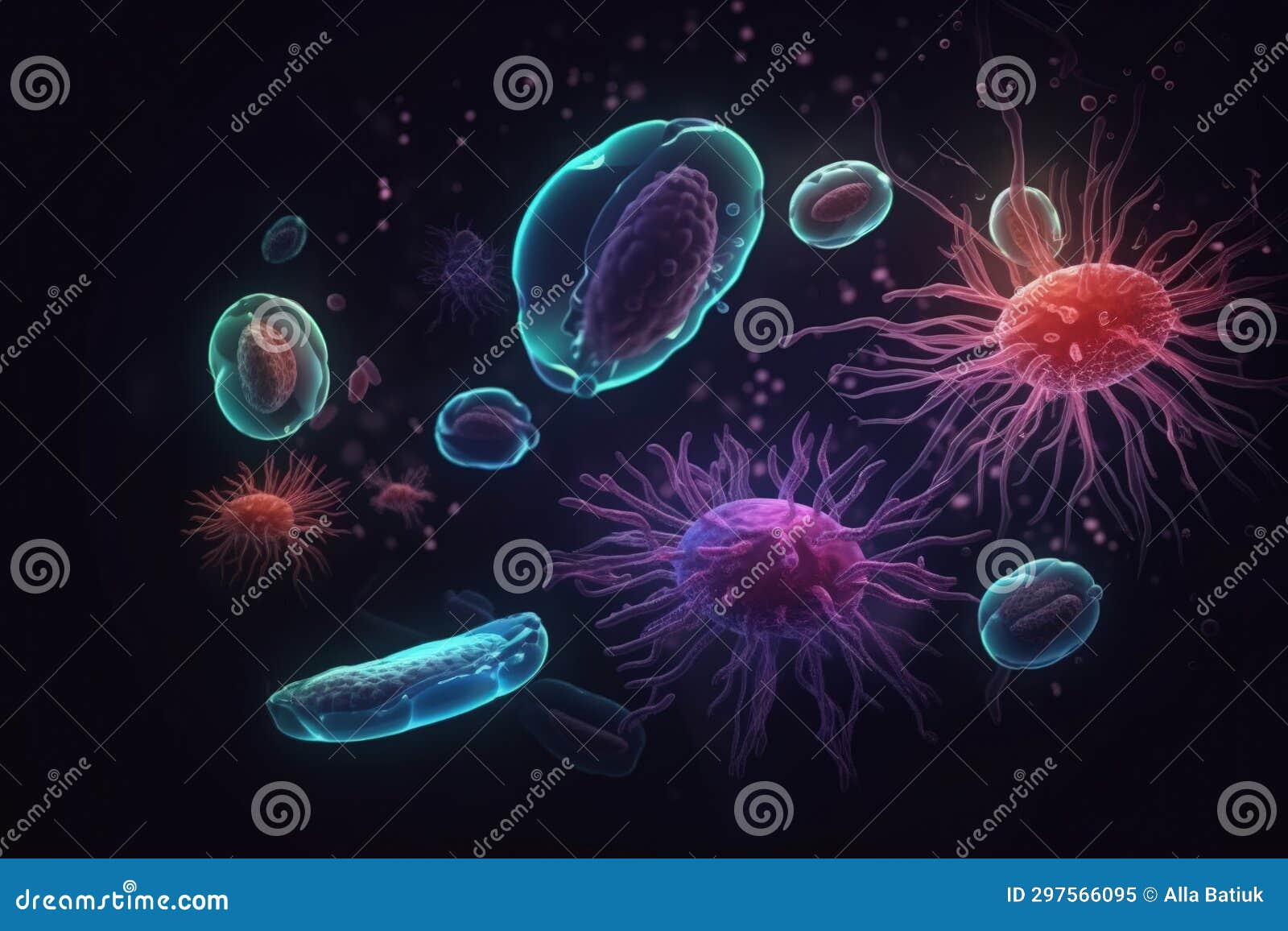 Bacteria, Microscopic Unicellular Organisms, Microorganism, Under ...