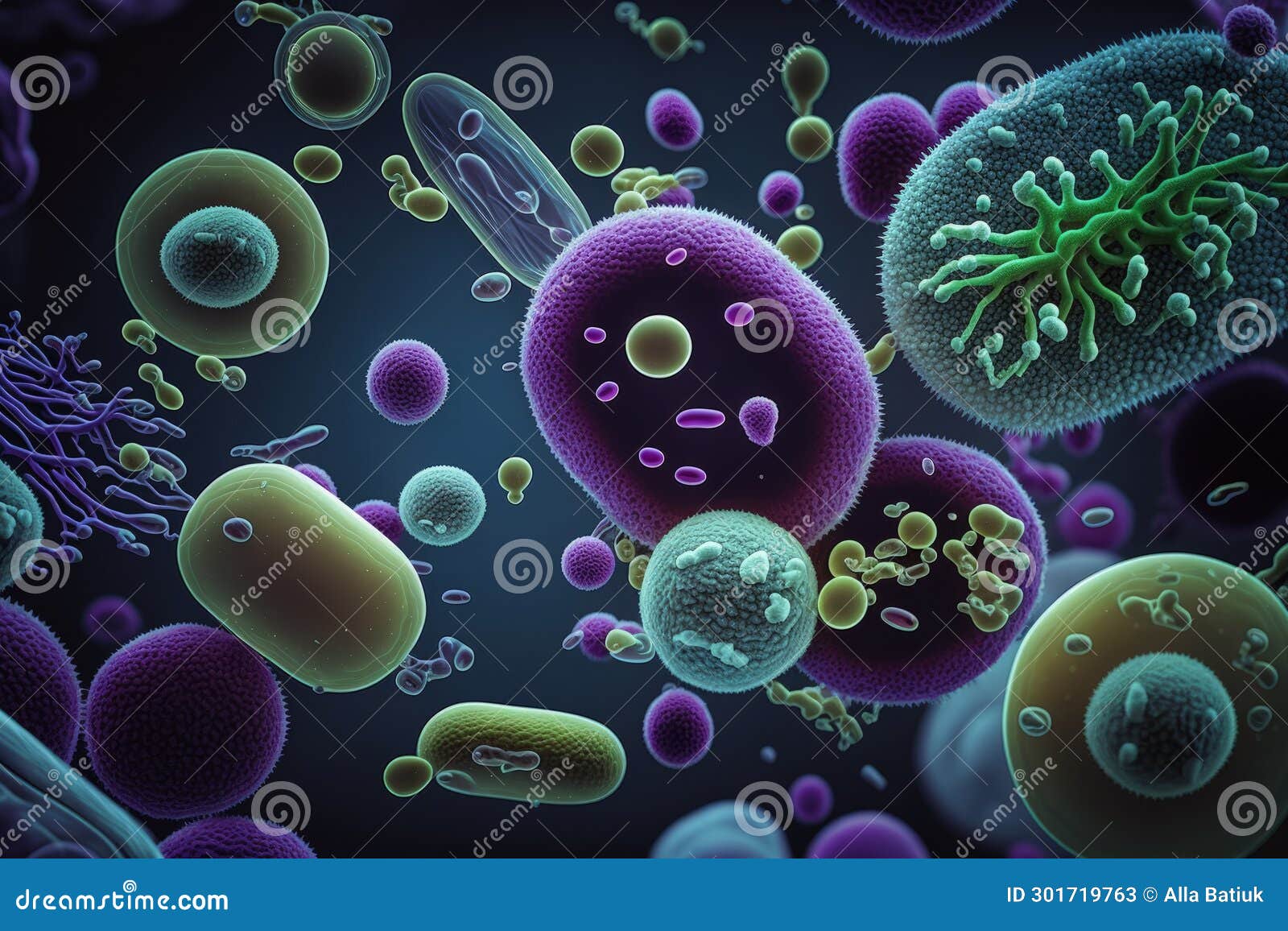 Bacteria, Microscopic Unicellular Organisms, Microorganism, Under ...