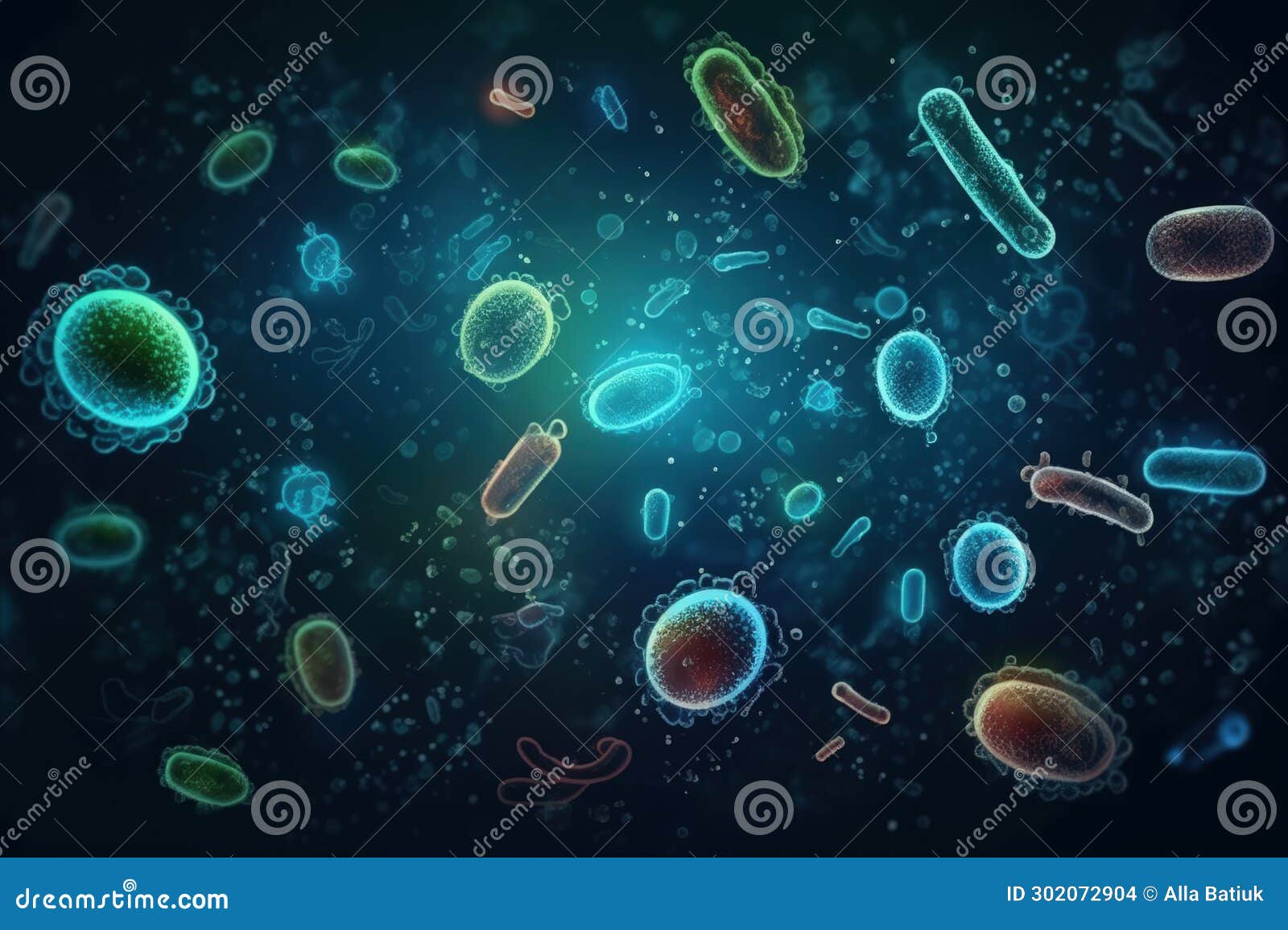 Bacteria, Microscopic Unicellular Organisms, Microorganism, Under ...