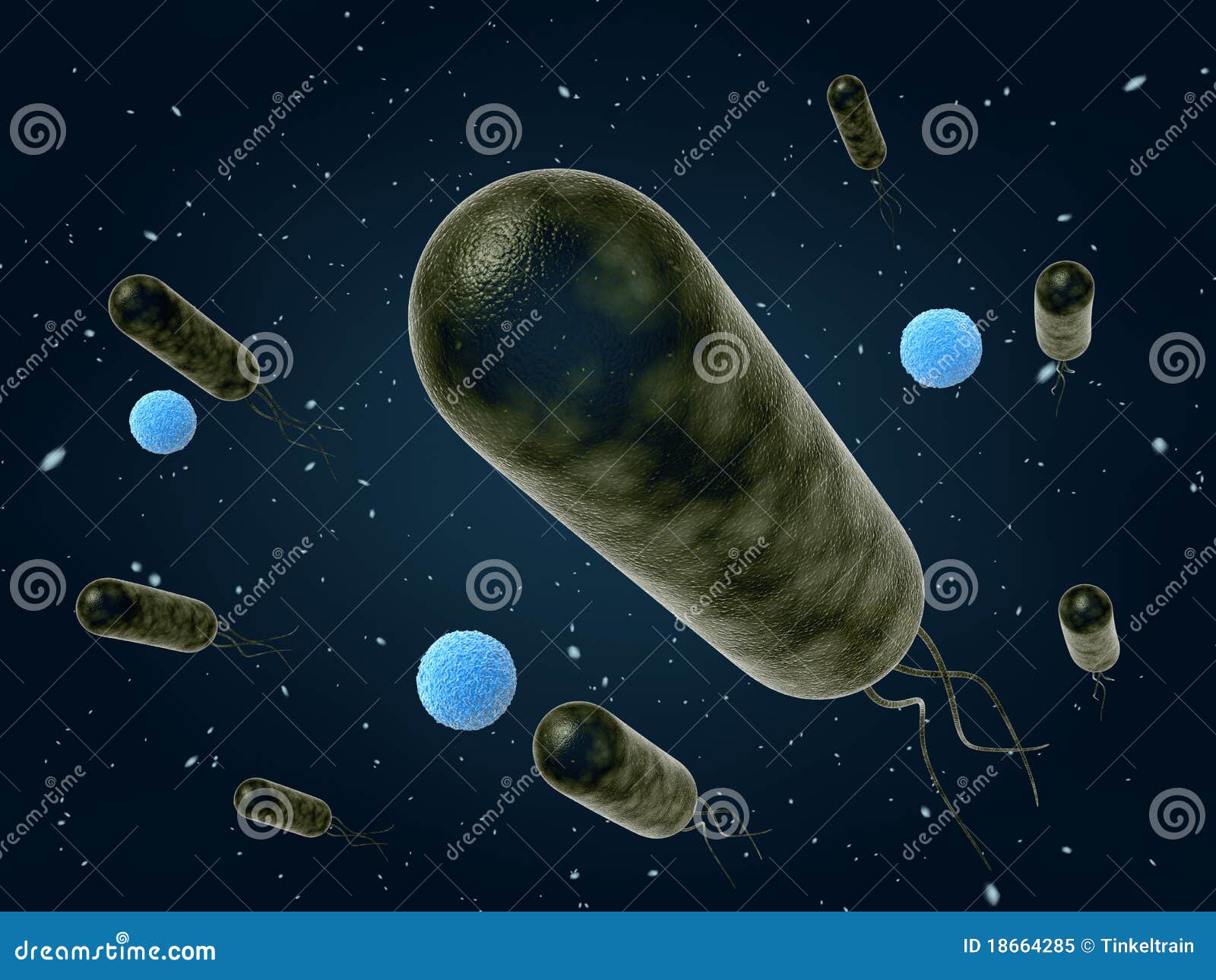 Bacteria moving stock illustration. Illustration of bacteria - 18664285