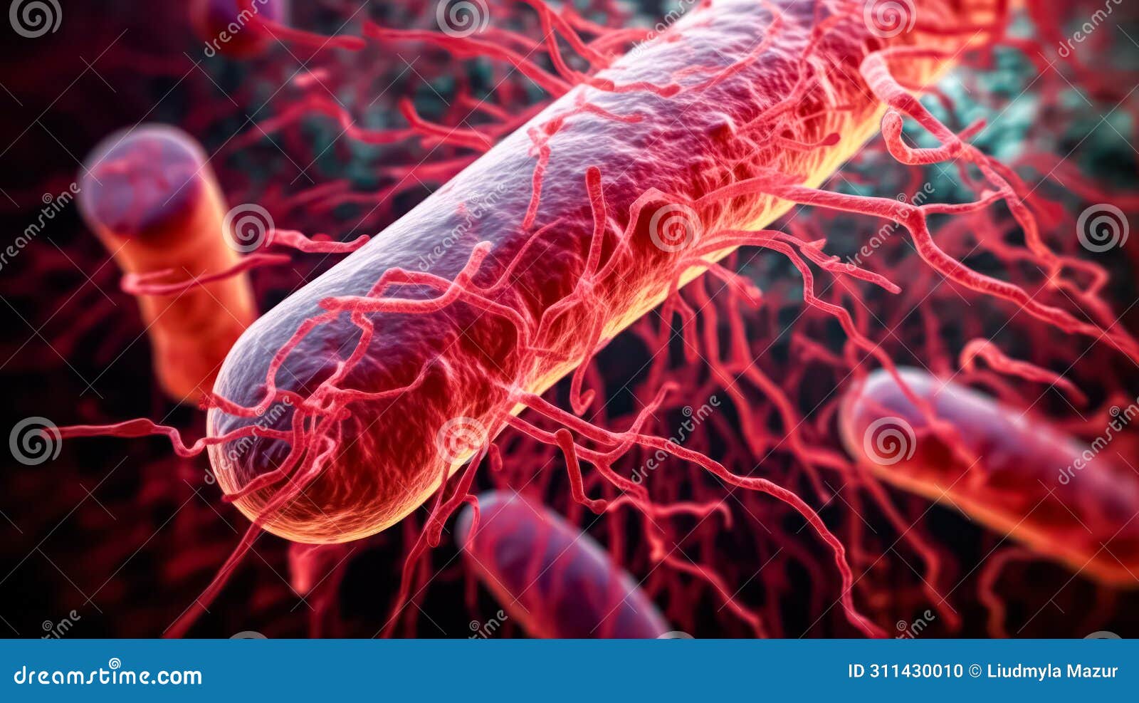 Bacteria Observed Under a Microscope Stock Photo - Image of virus ...