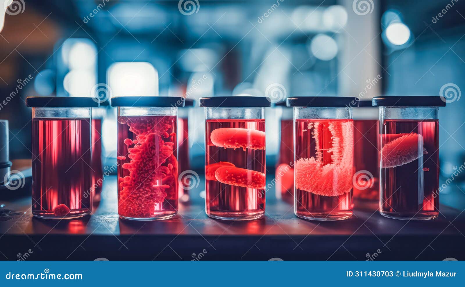 Bacteria Observed Under a Microscope Stock Image - Image of technology ...