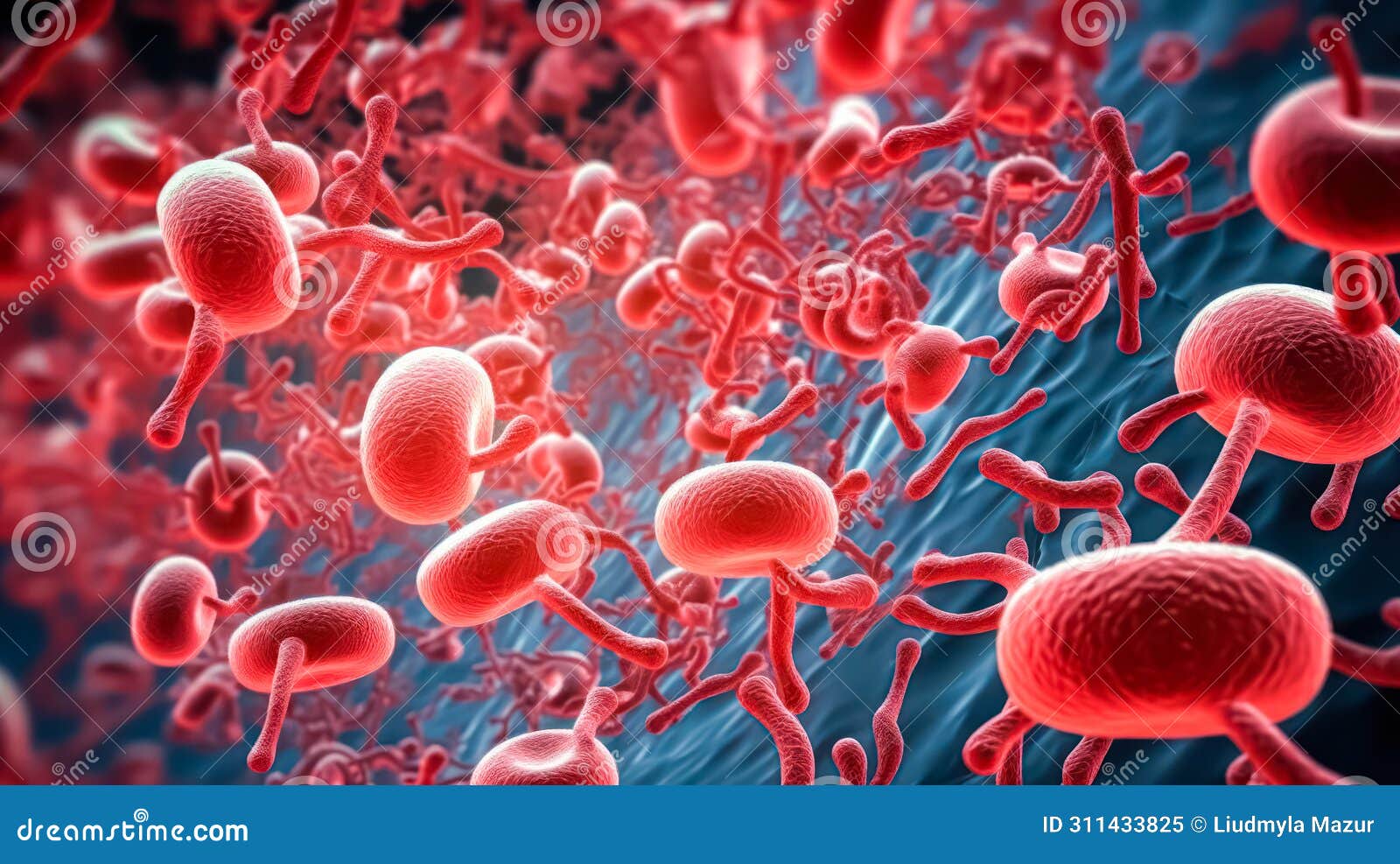 Bacteria Observed Under a Microscope Stock Image - Image of research ...