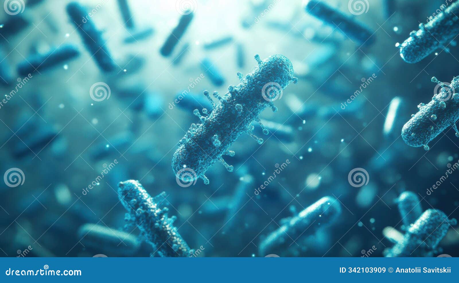 Bacteria are Observed Under a Microscope, Showcasing Various Shapes in ...