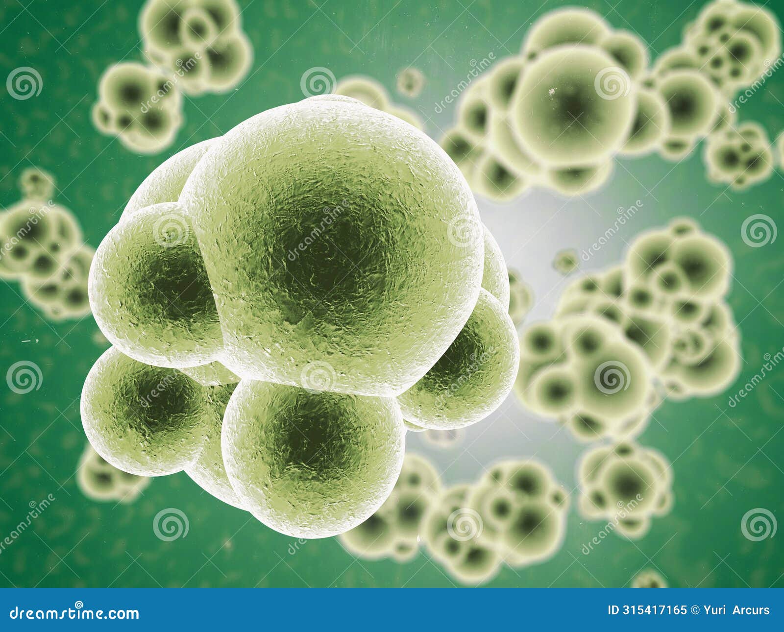 Bacteria, Particle and Molecule with Abstract, Render or Illustration ...