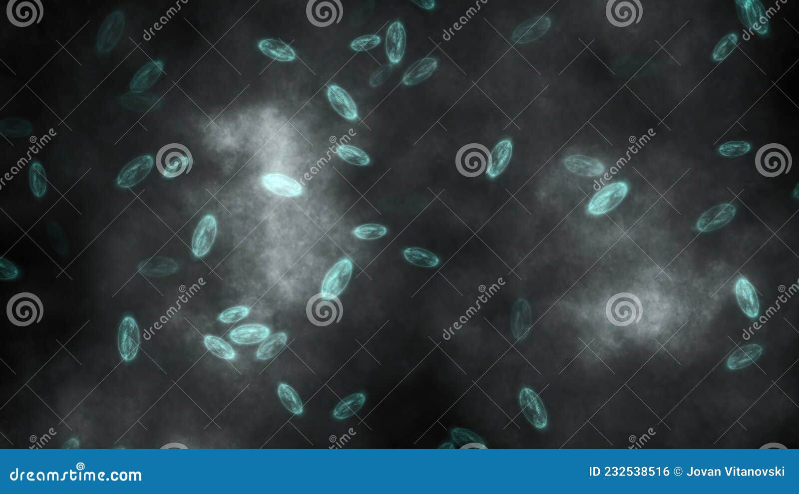 Bacteria in pond water stock illustration. Illustration of moving ...