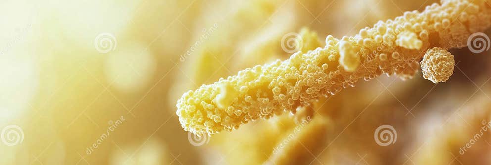 Close Up View of Bacteria Thriving on Bread Showing Intricate Details ...