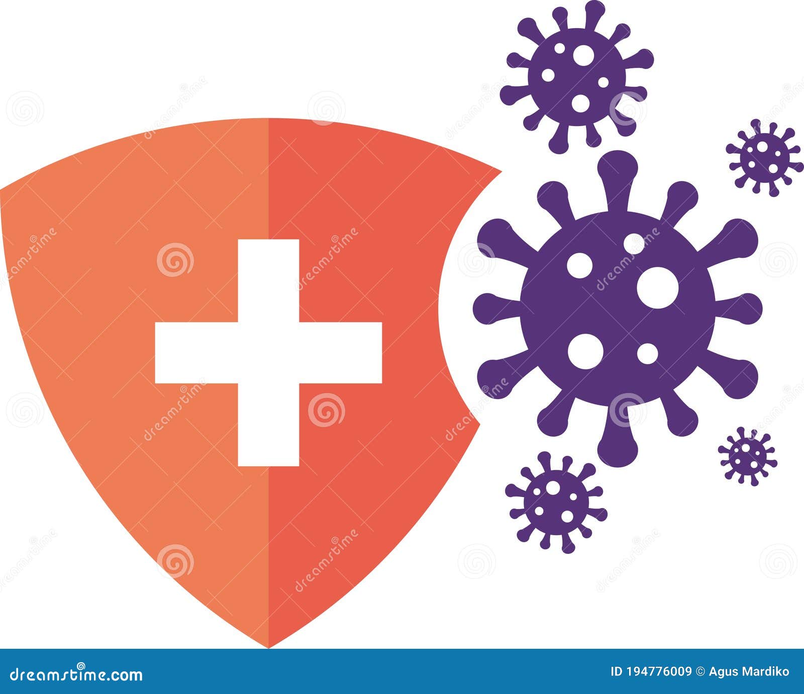 Bacteria Protection Logo Vector. Coronavirus Outbreak Stop Virus ...