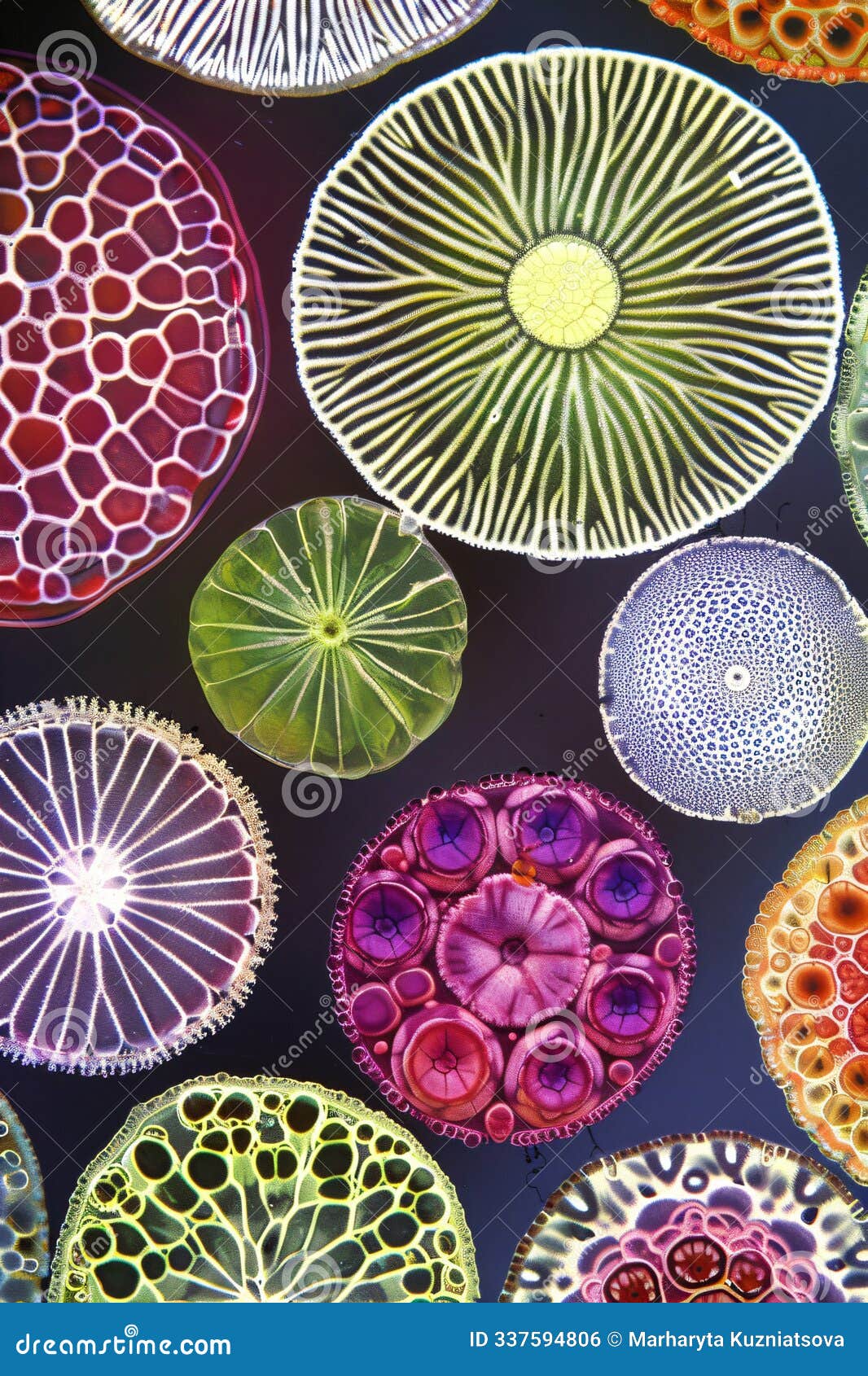 Bacteria Or Protozoa Seen Under A Microscope. Microscopic Unicellular ...