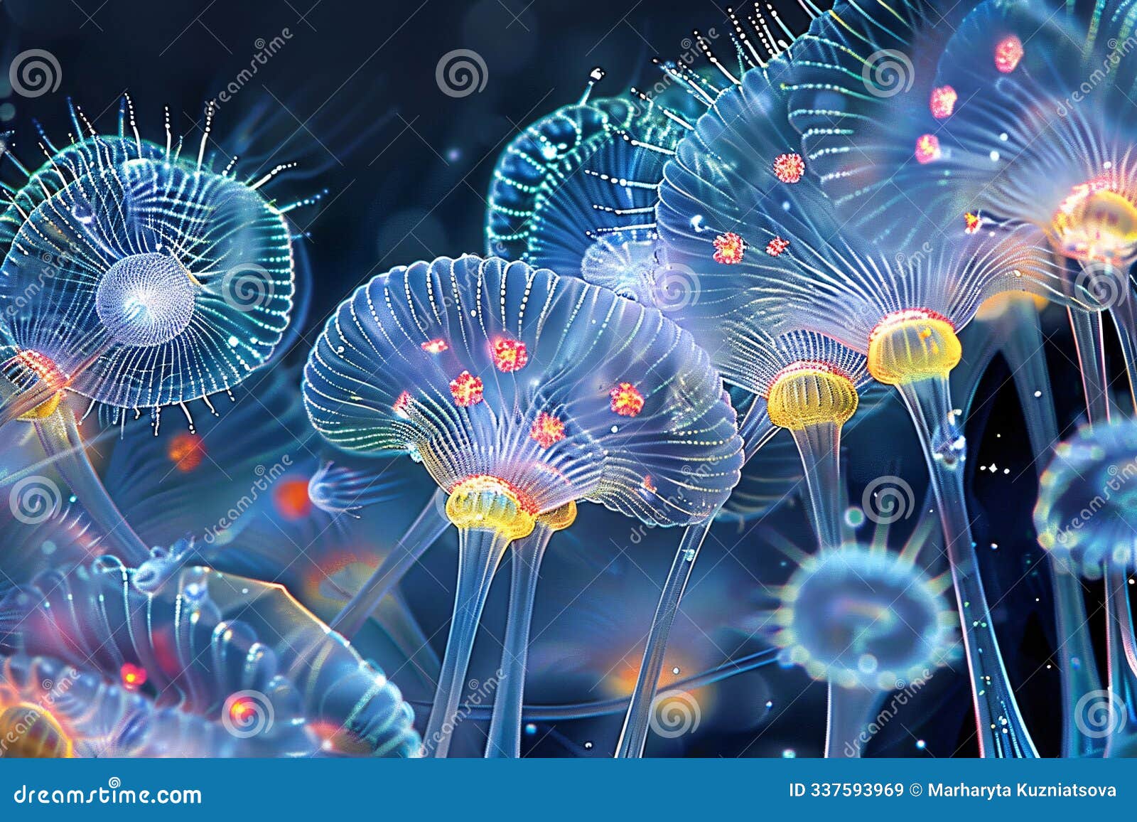 Bacteria or Protozoa Seen Under a Microscope. Microscopic Unicellular ...