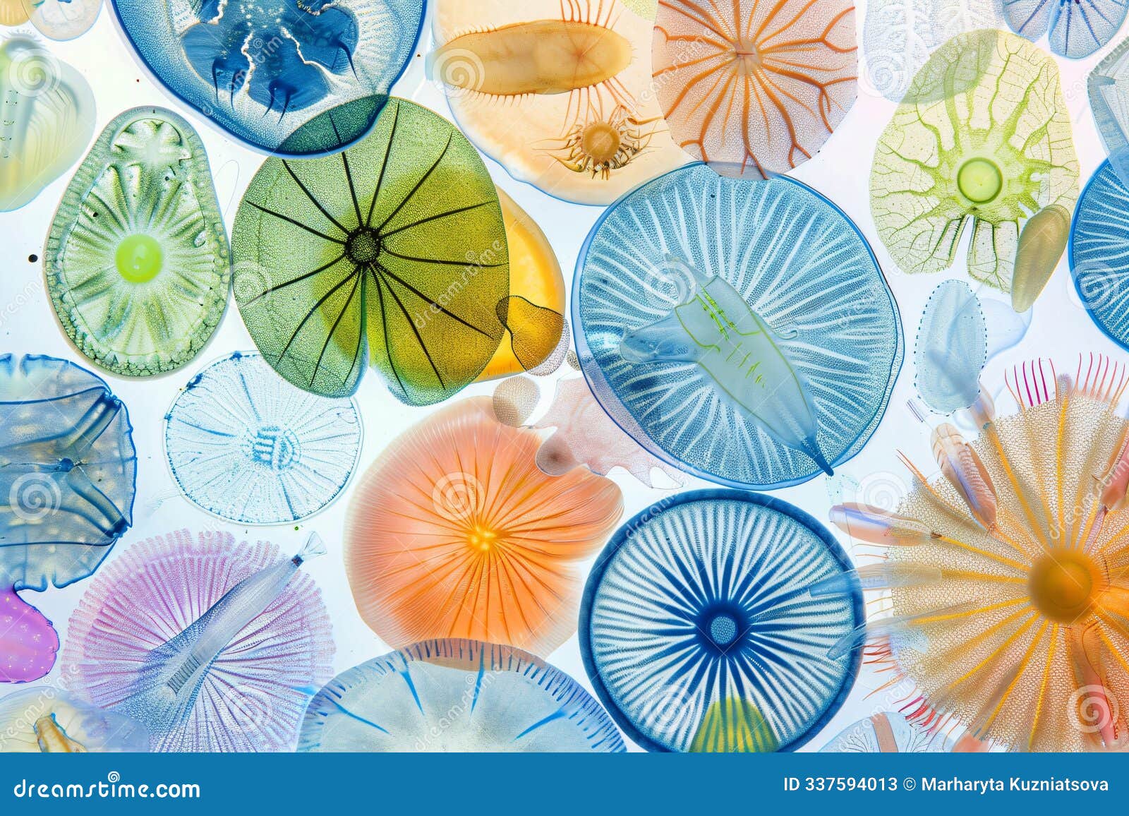 Bacteria or Protozoa Seen Under a Microscope. Microscopic Unicellular ...