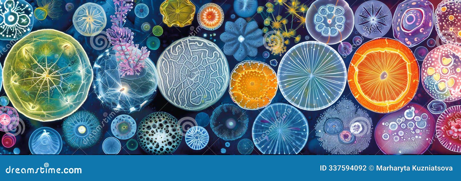 Bacteria or Protozoa Seen Under a Microscope. Microscopic Unicellular ...