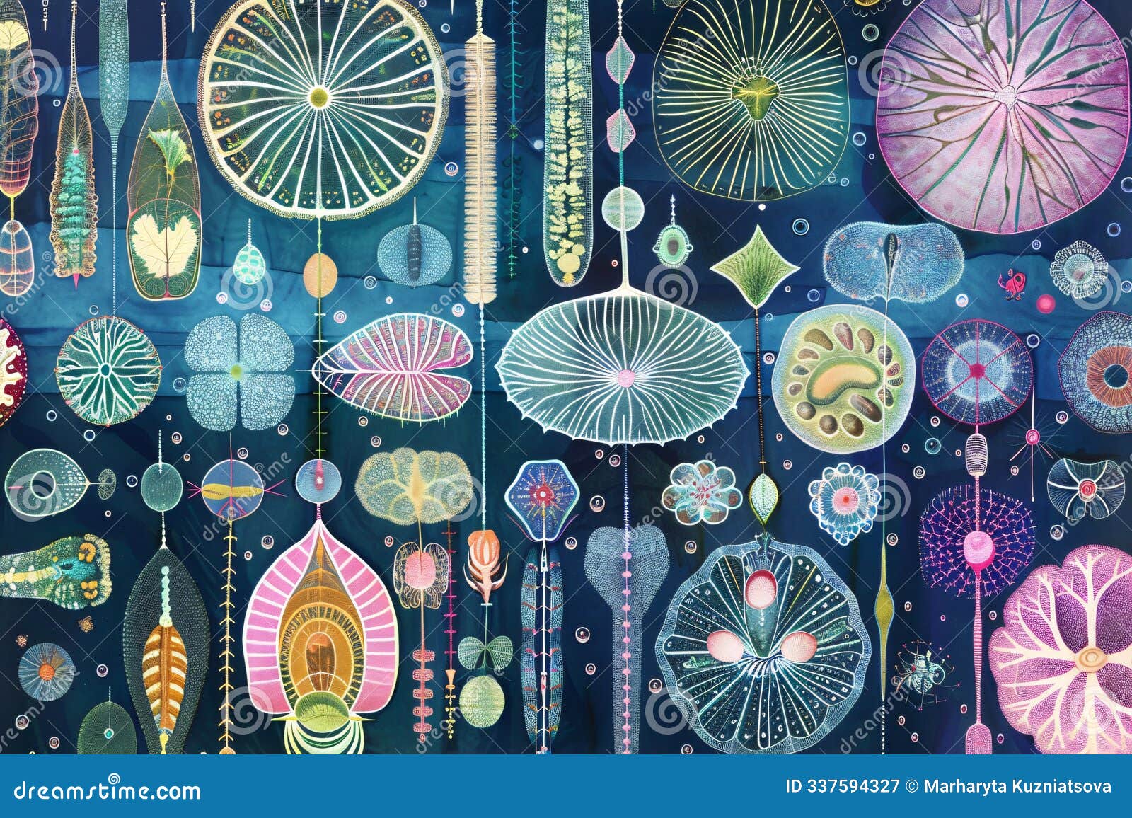 Bacteria or Protozoa Seen Under a Microscope. Microscopic Unicellular ...