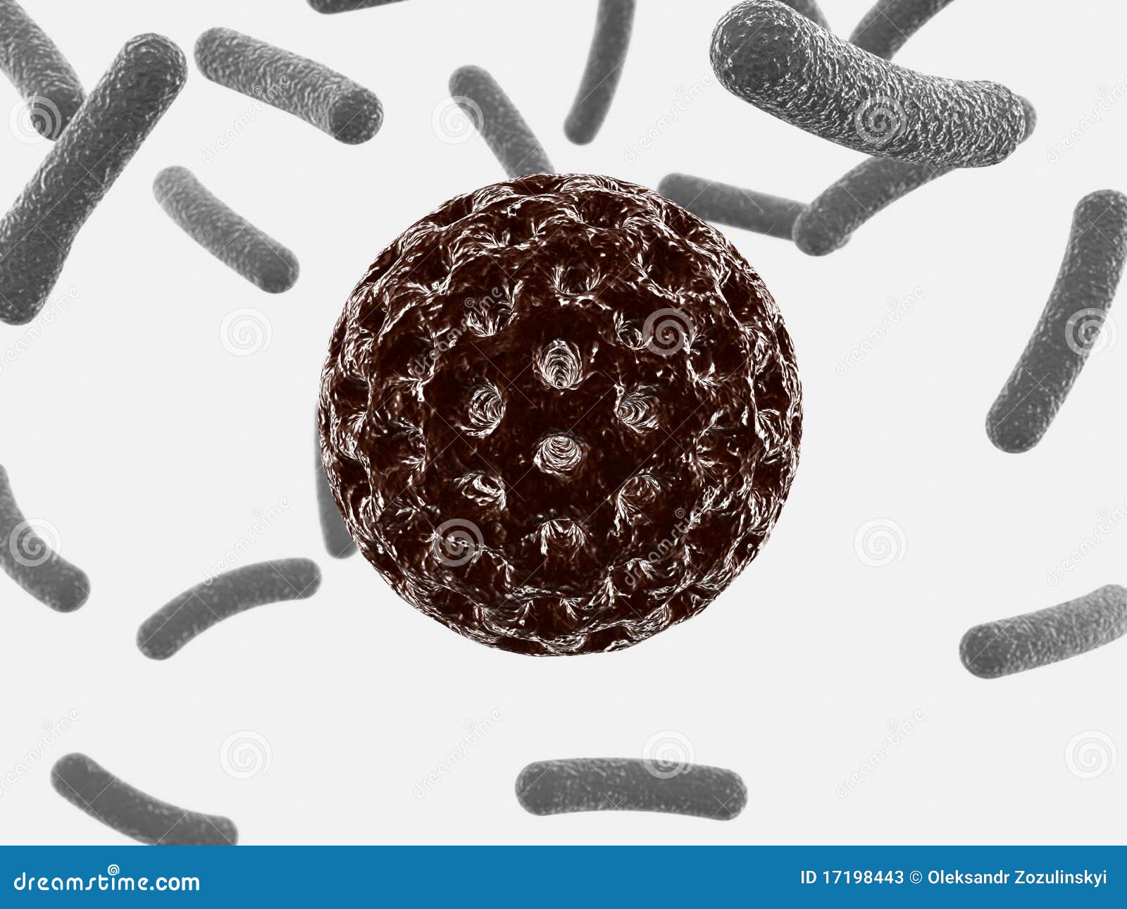 Bacteria redonda roja stock de ilustración. Ilustración de sonar - 17198443