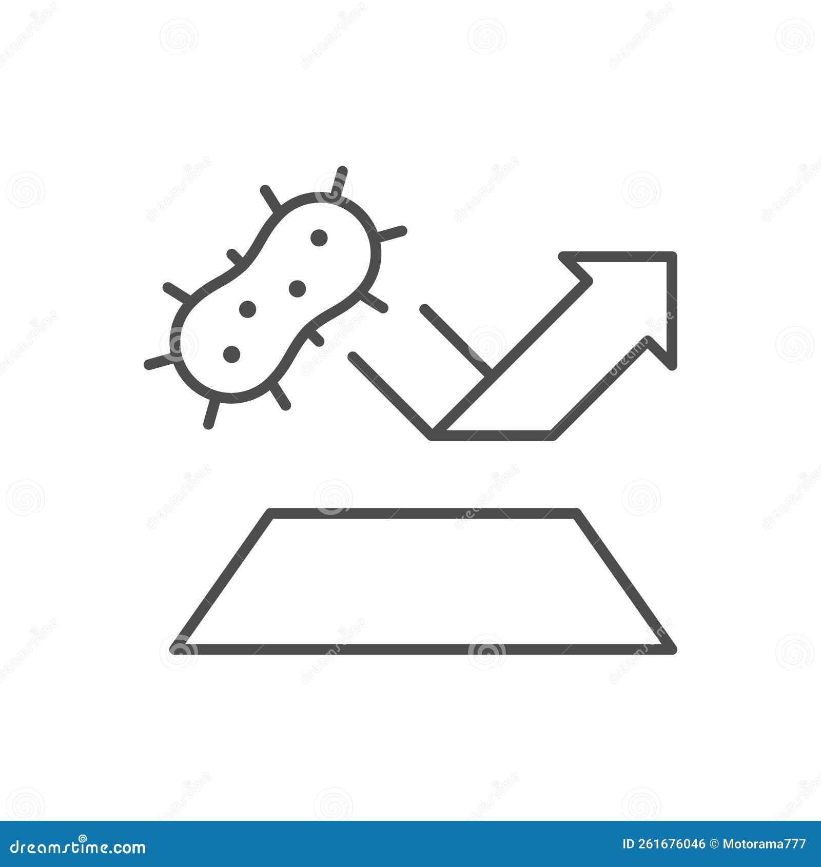 Bacteria Resistant Material Line Icon Stock Vector - Illustration of ...