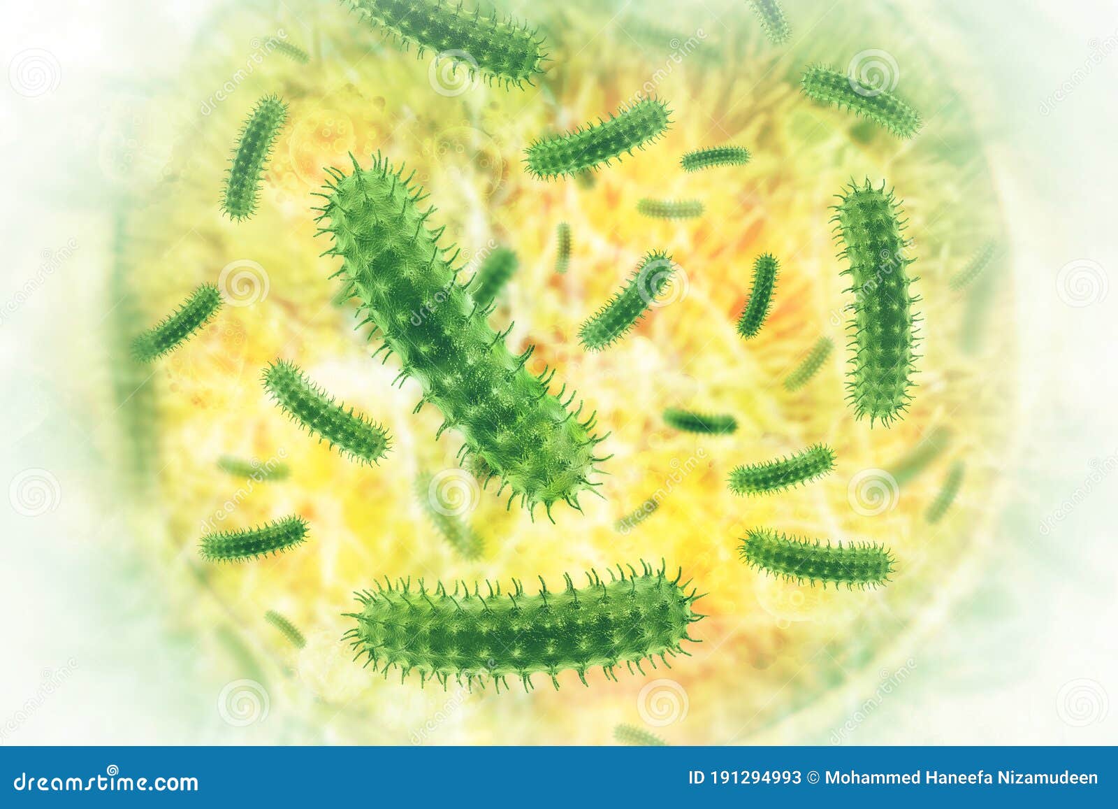 Bacteria on Scientific Background Stock Illustration - Illustration of ...