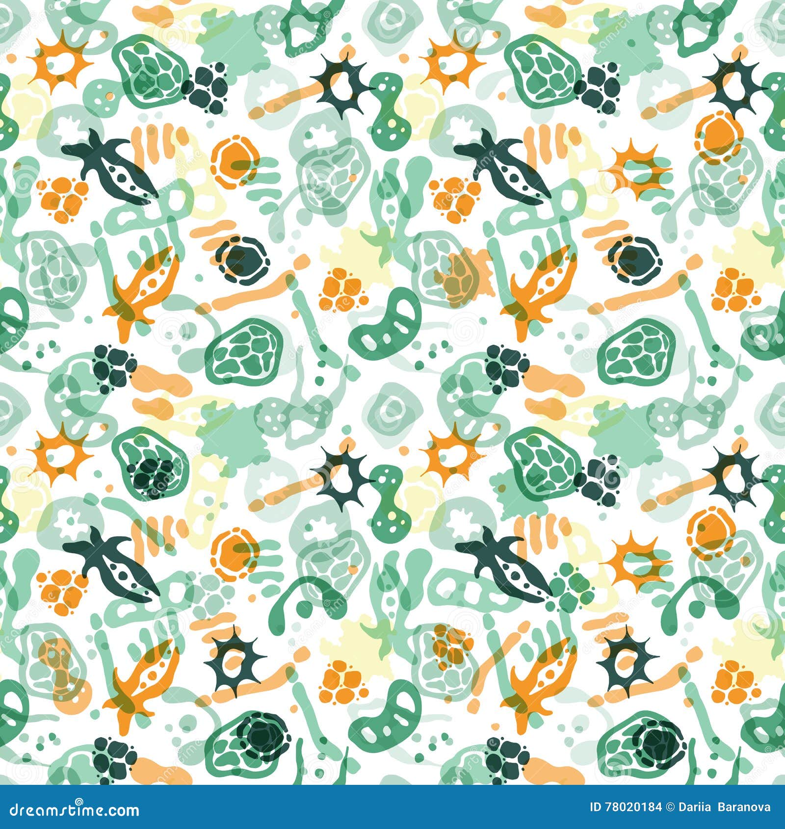 Bacteria seamless pattern stock vector. Illustration of background ...