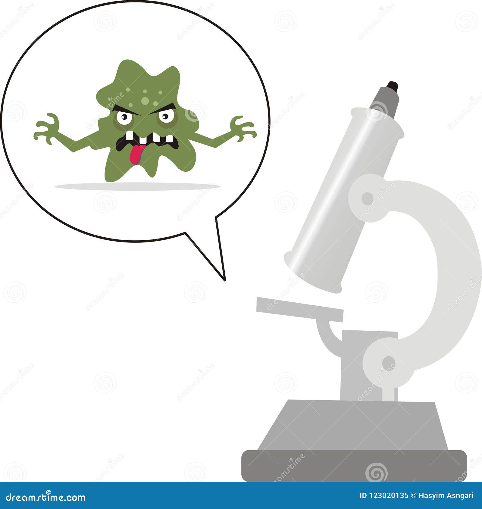 Bacteria Seen On A Microscope Royalty-Free Illustration | CartoonDealer ...