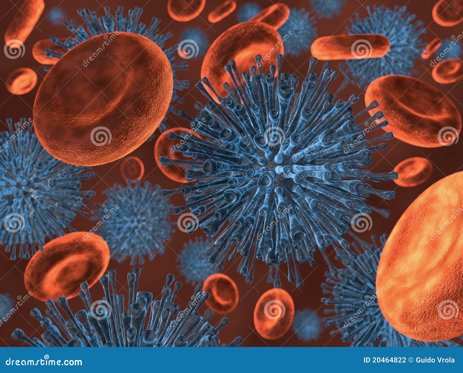 Bacteria Seen Under a Scanning Microscope Stock Illustration ...