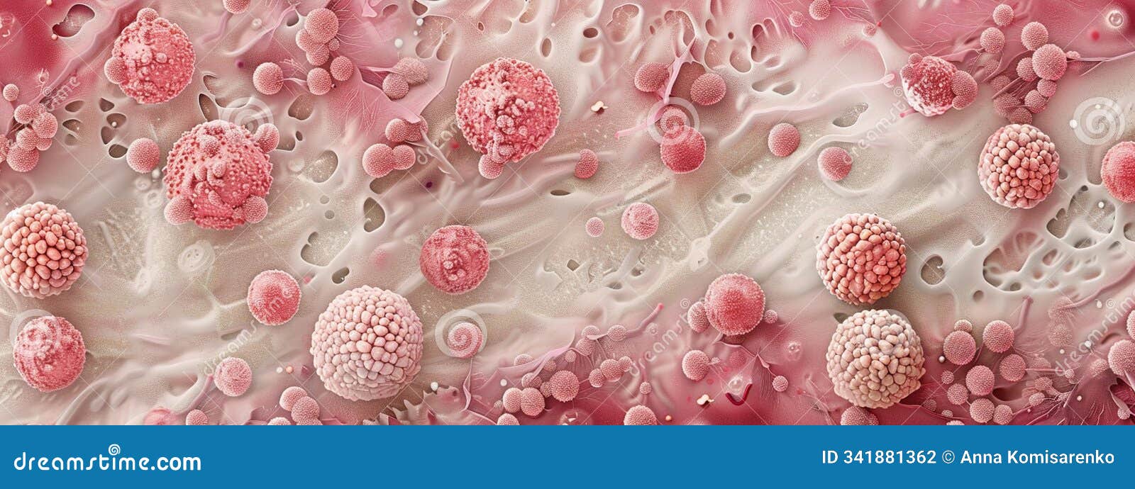 Bacteria in the Skin Under a Microscope Stock Photo - Image of biology ...