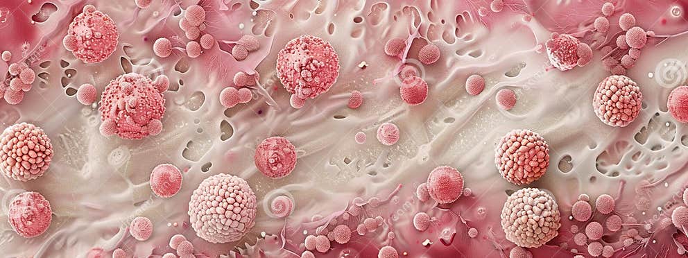 Bacteria in the Skin Under a Microscope Stock Photo - Image of biology ...