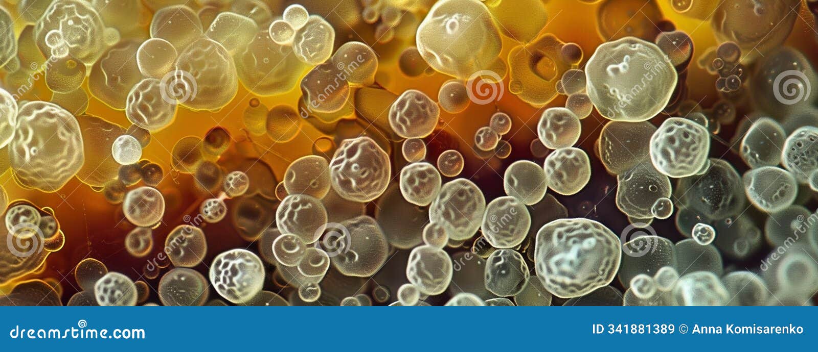 Bacteria in the Skin Under a Microscope Stock Image - Image of virus ...