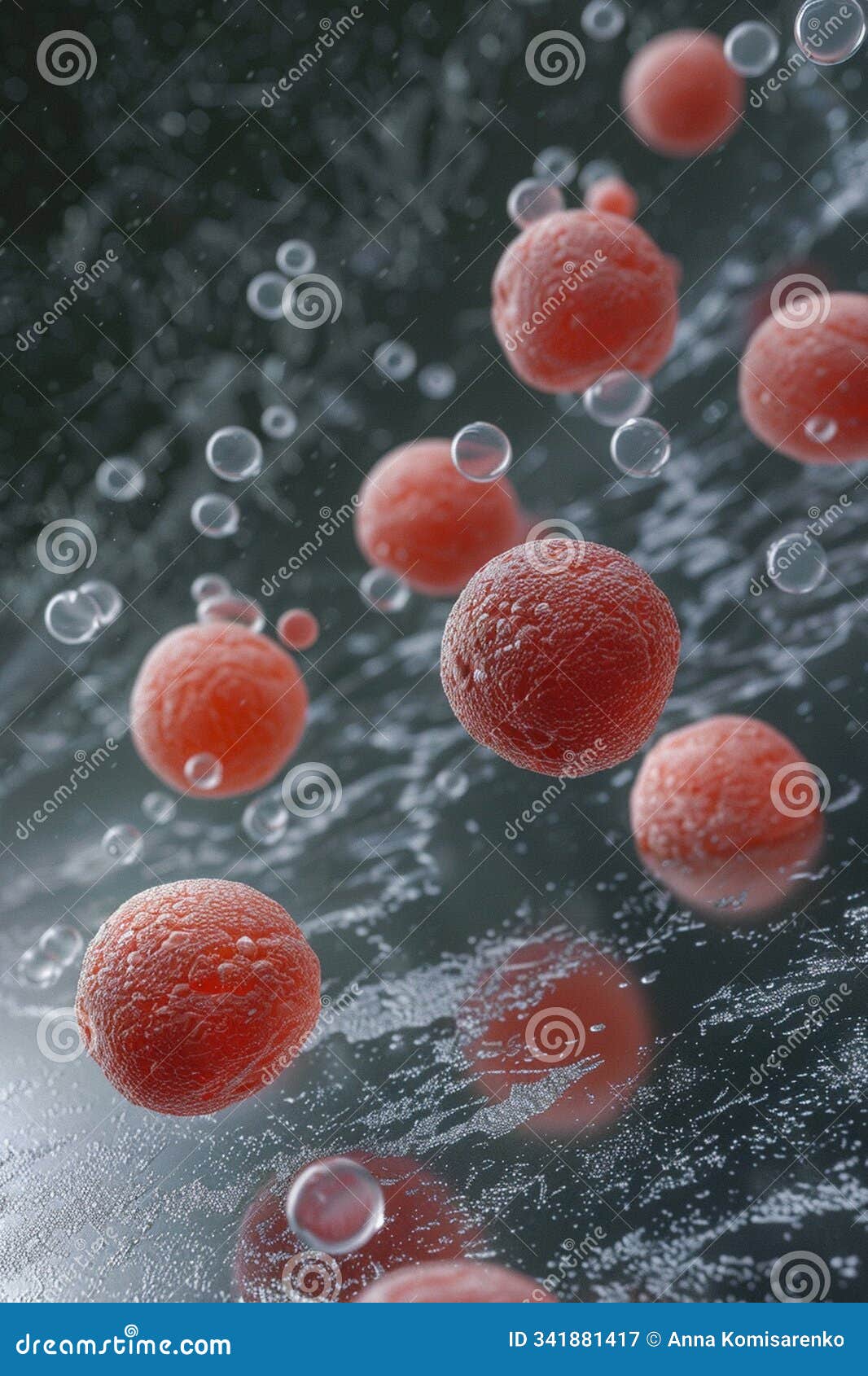 Bacteria in the Skin Under a Microscope Stock Image - Image of design ...