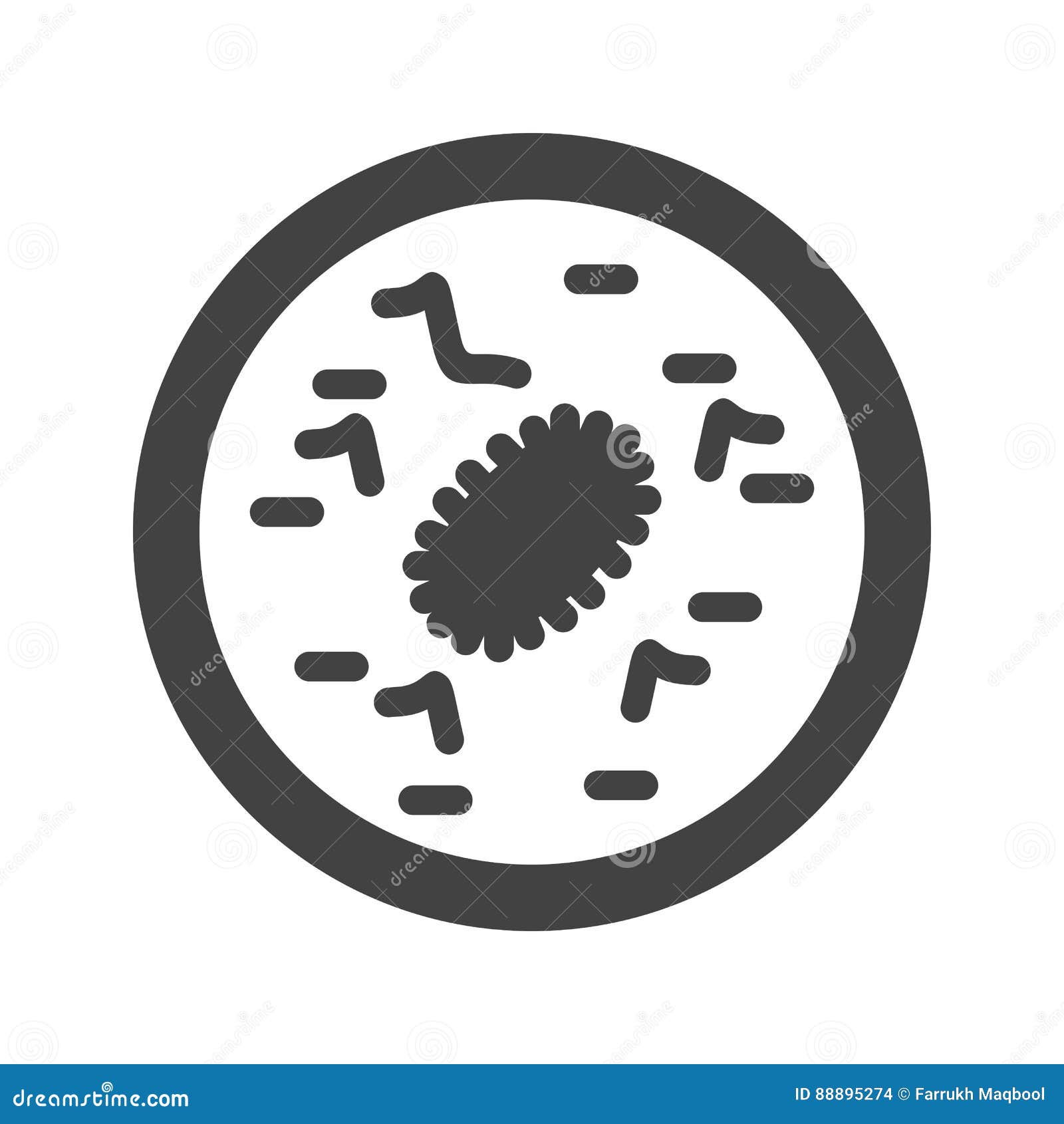 Bacteria in Slide stock vector. Illustration of slide - 88895274