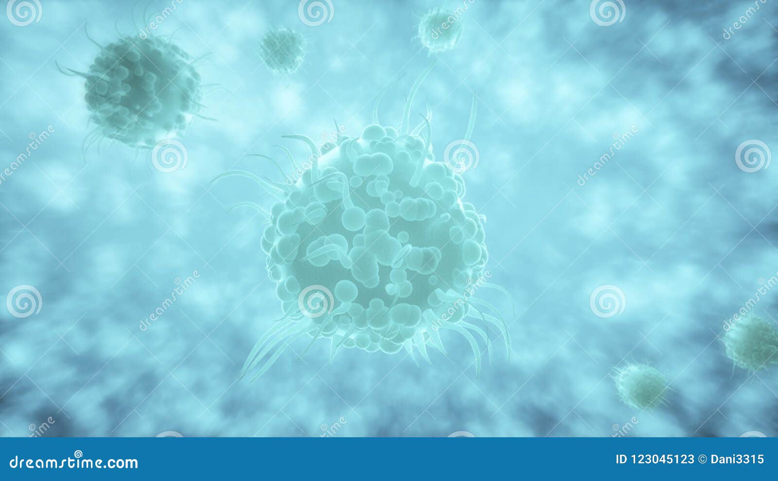 Bacteria Spread Inside the Body. Infection and Immunodeficiency Stock ...