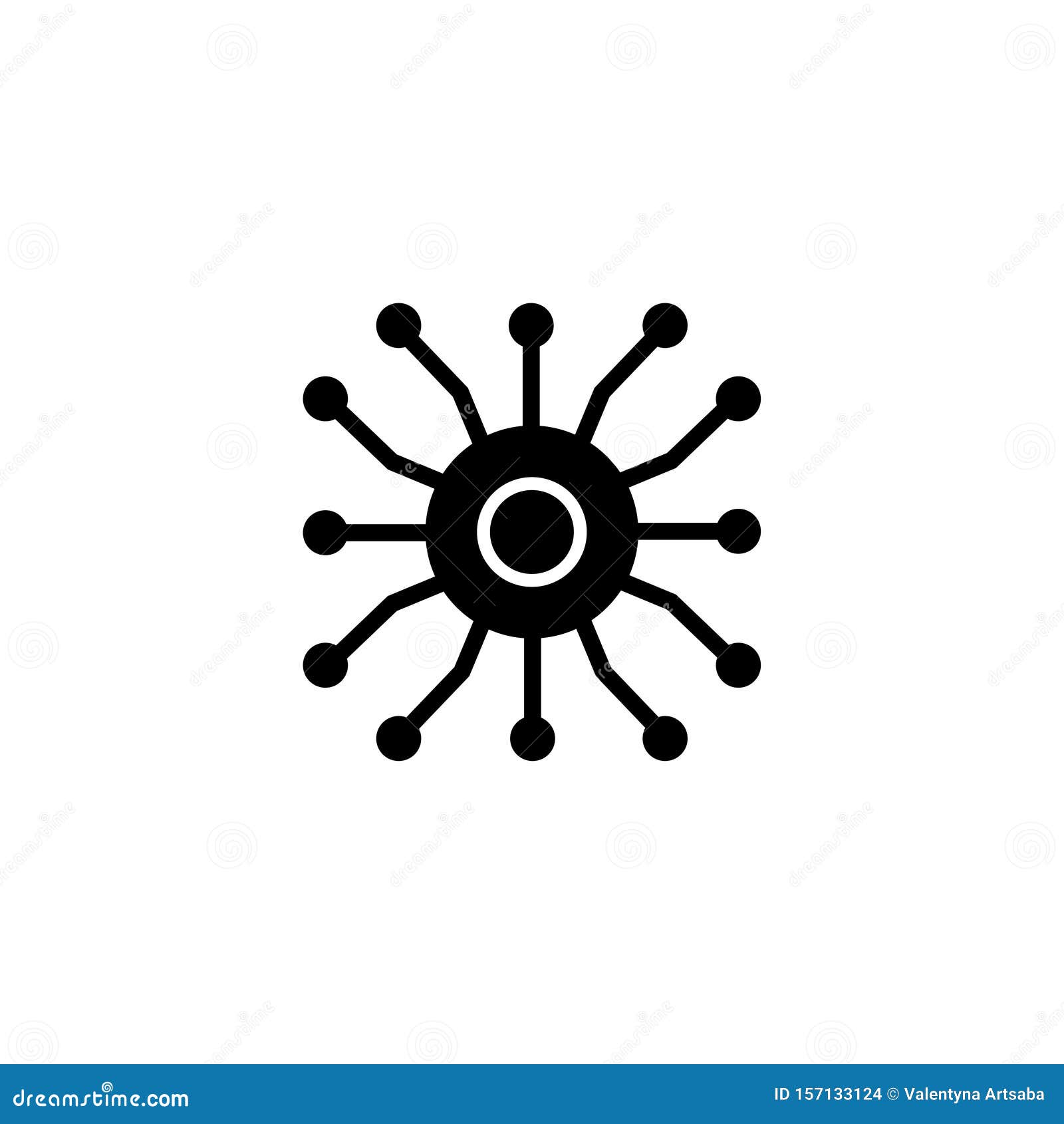 Bacteria, Superbug, Pathogen, Virus Flat Vector Icon Stock Illustration ...