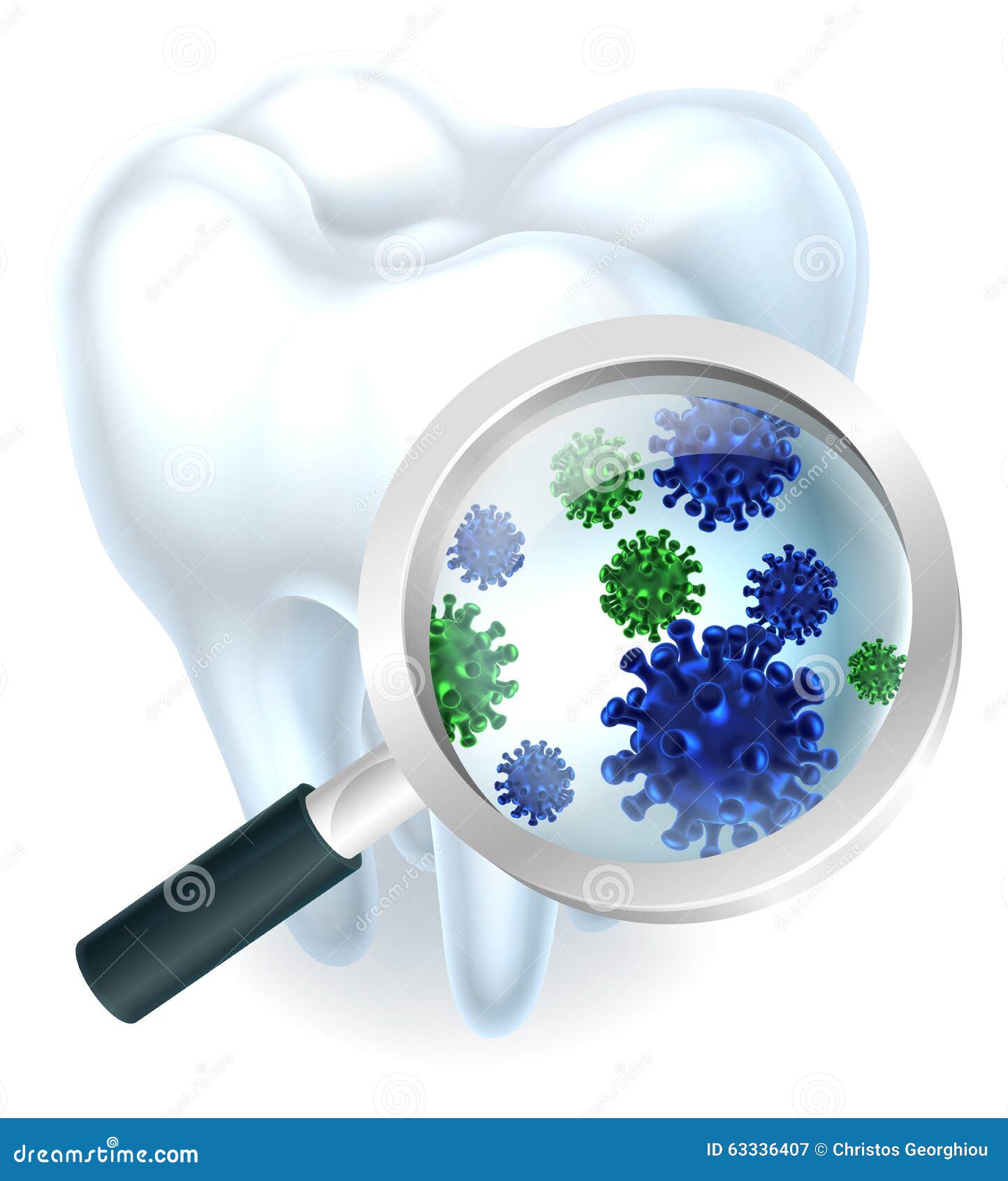 Bacteria tooth concept stock vector. Illustration of breath - 63336407