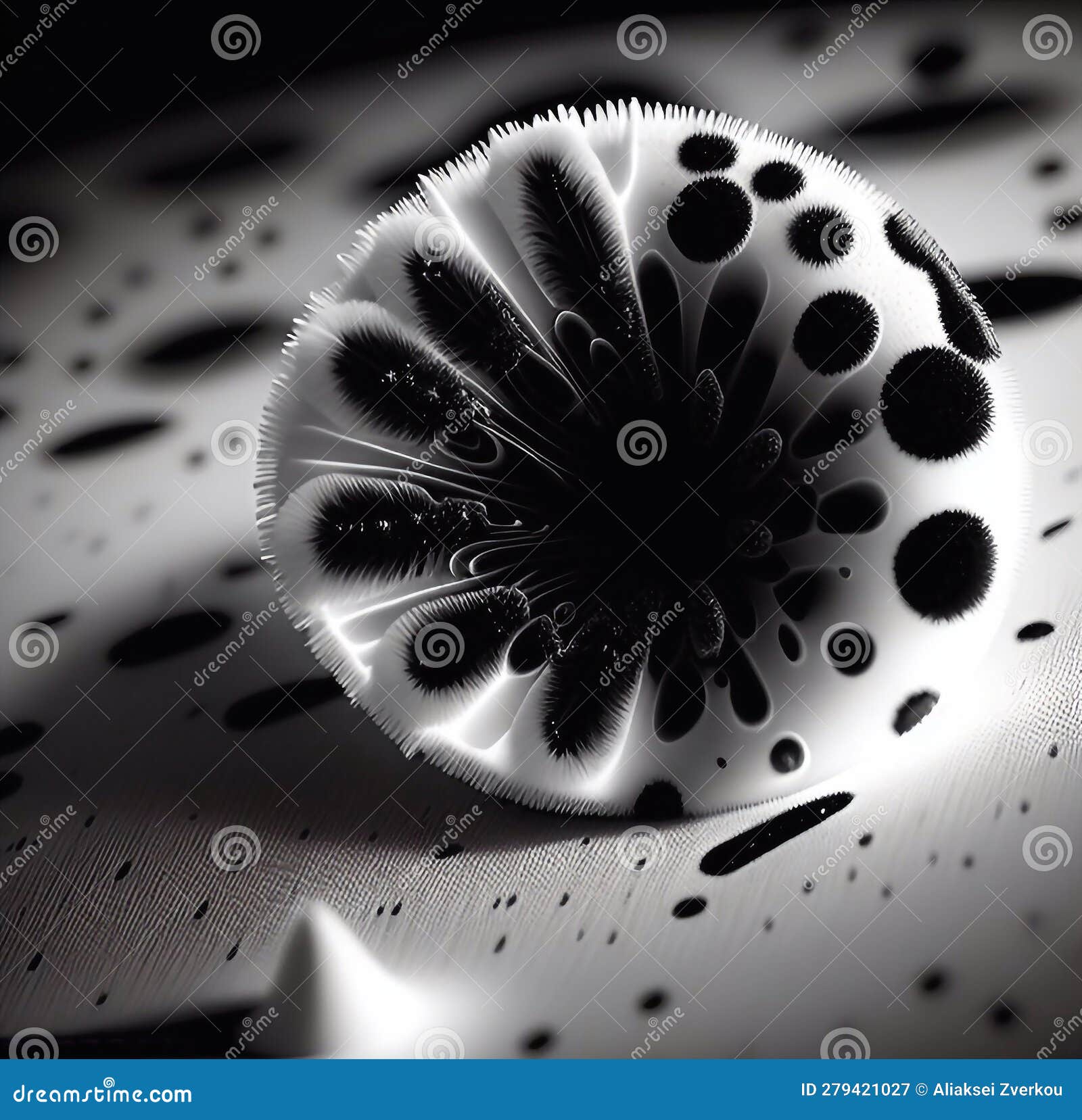 Bacteria Under a Microscope. a Colony of Microbes Under a ...