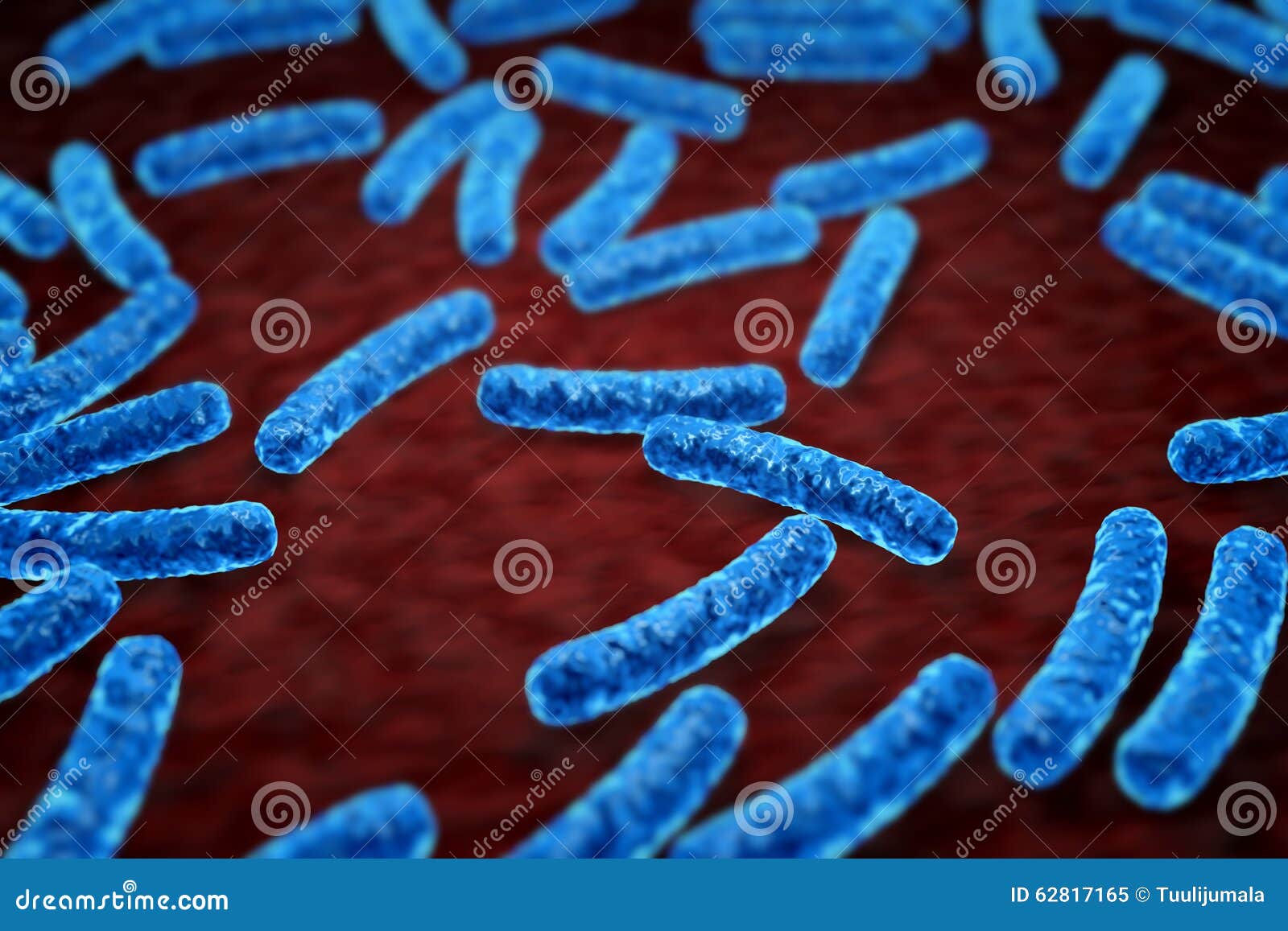 Bacteria under microscope stock illustration. Illustration of element ...