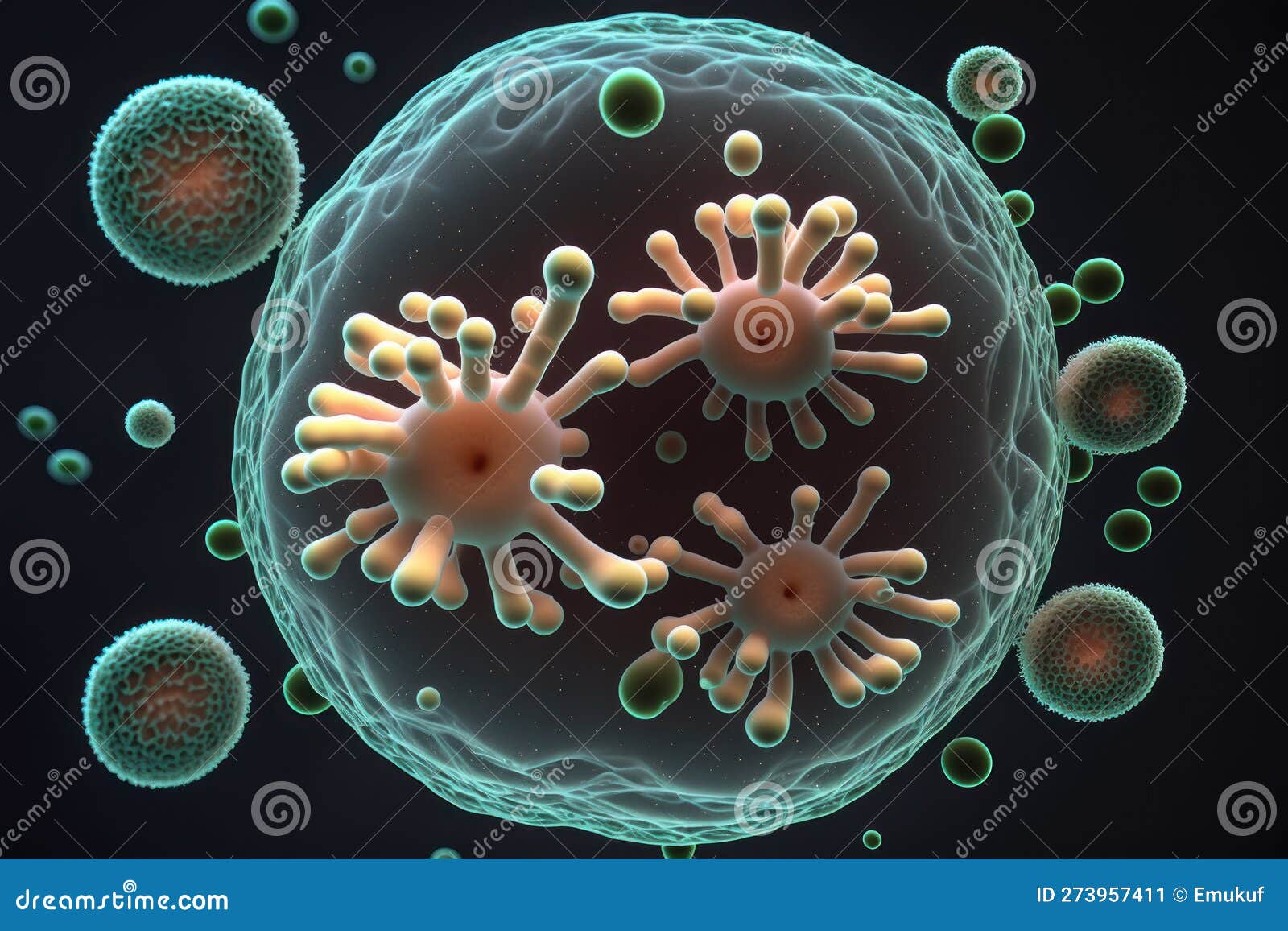 Bacteria Under Microscope Royalty-Free Illustration | CartoonDealer.com ... Bacteria Under Microscope Royalty-Free Illustration | CartoonDealer.com ...
