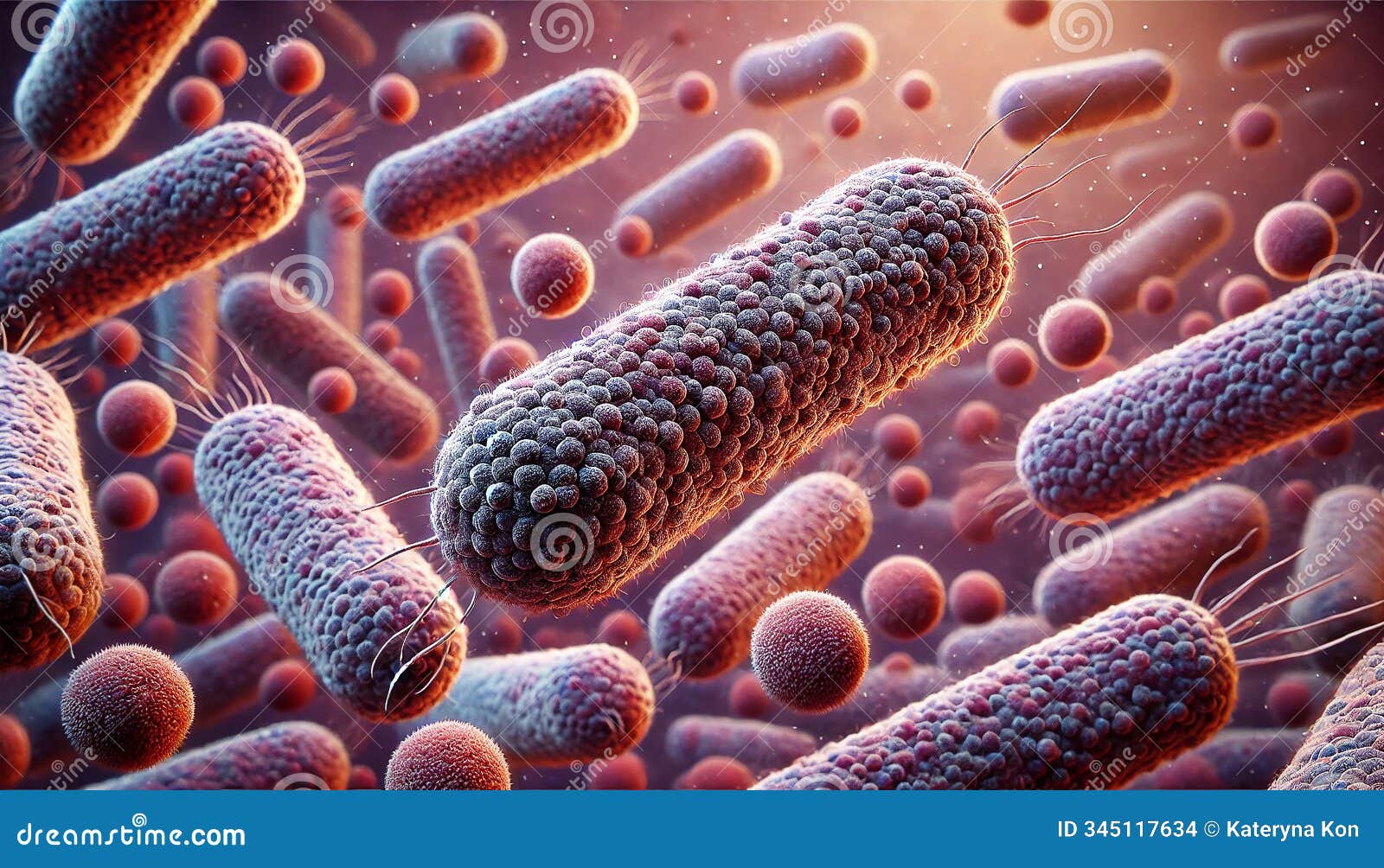 Bacteria Under Microscope, Generative Ai Illustration Stock Photo ...