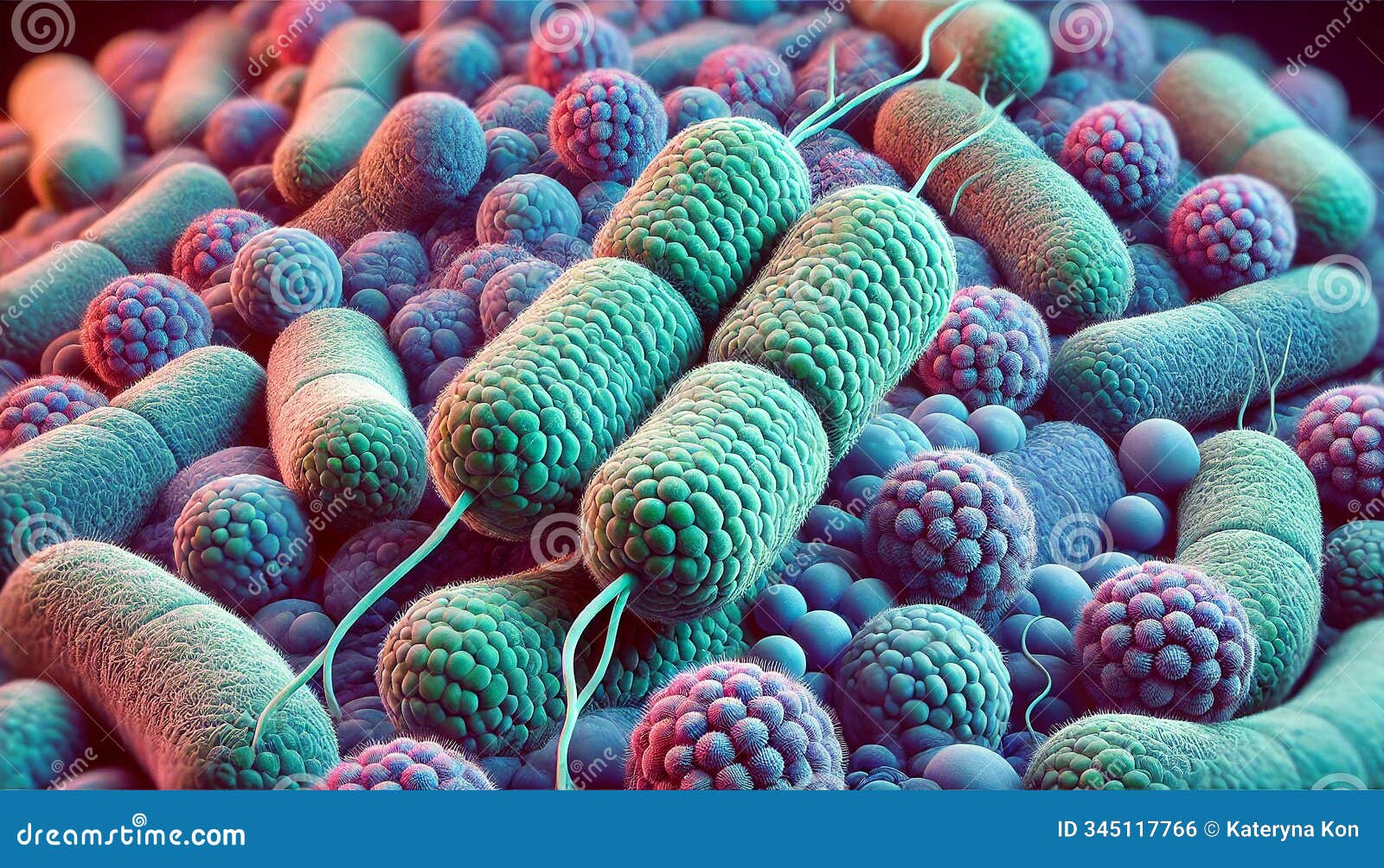 Bacteria Under Microscope, Generative Ai Illustration Stock Photo ...