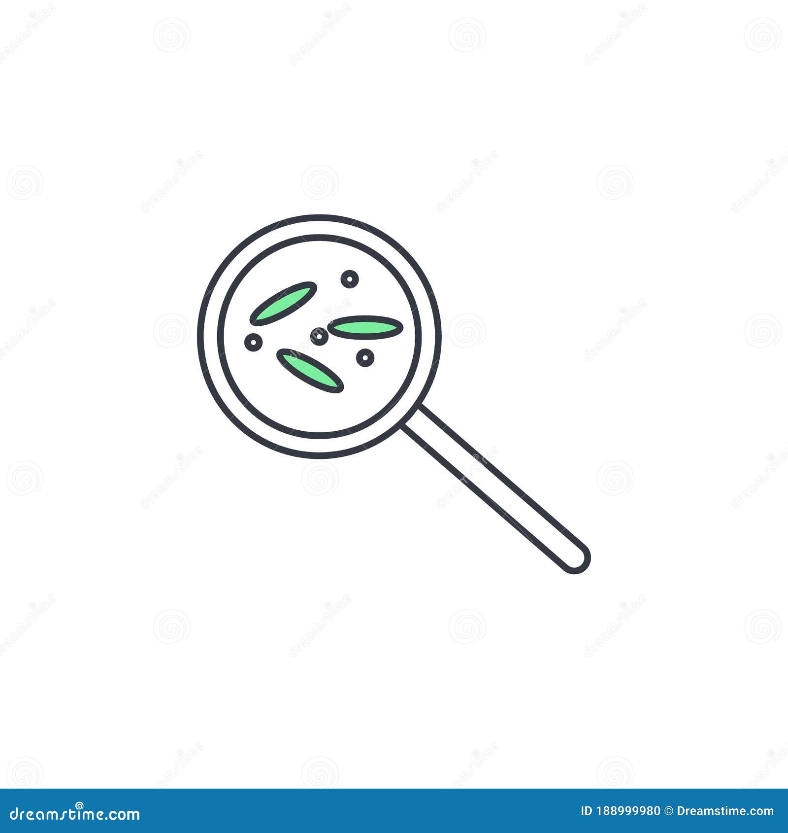 Bacteria Under the Microscope Icon. Element of Web Icon with One Color ...